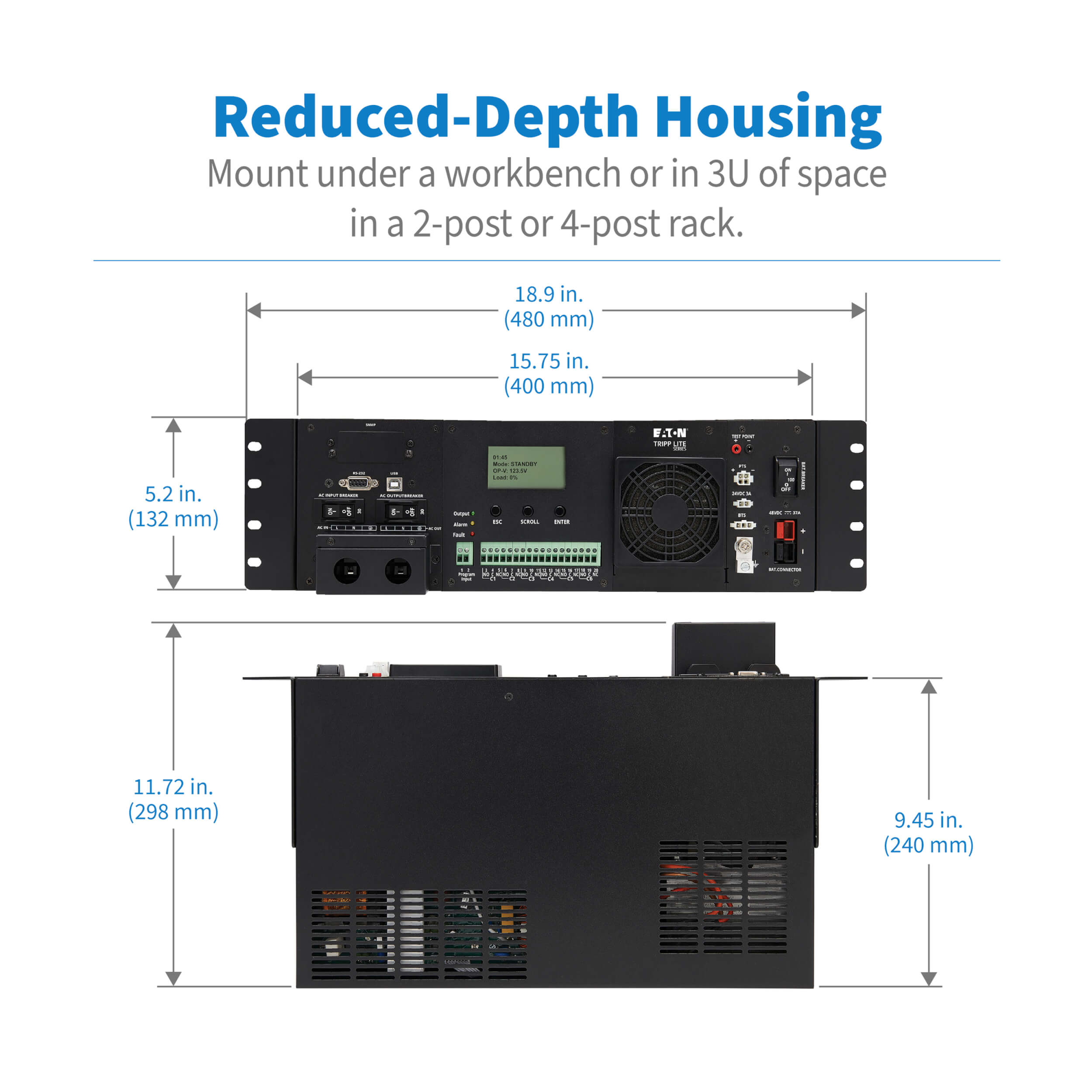 Extreme Temperature UPS System for Industrial, Traffic Control, 120VAC ...