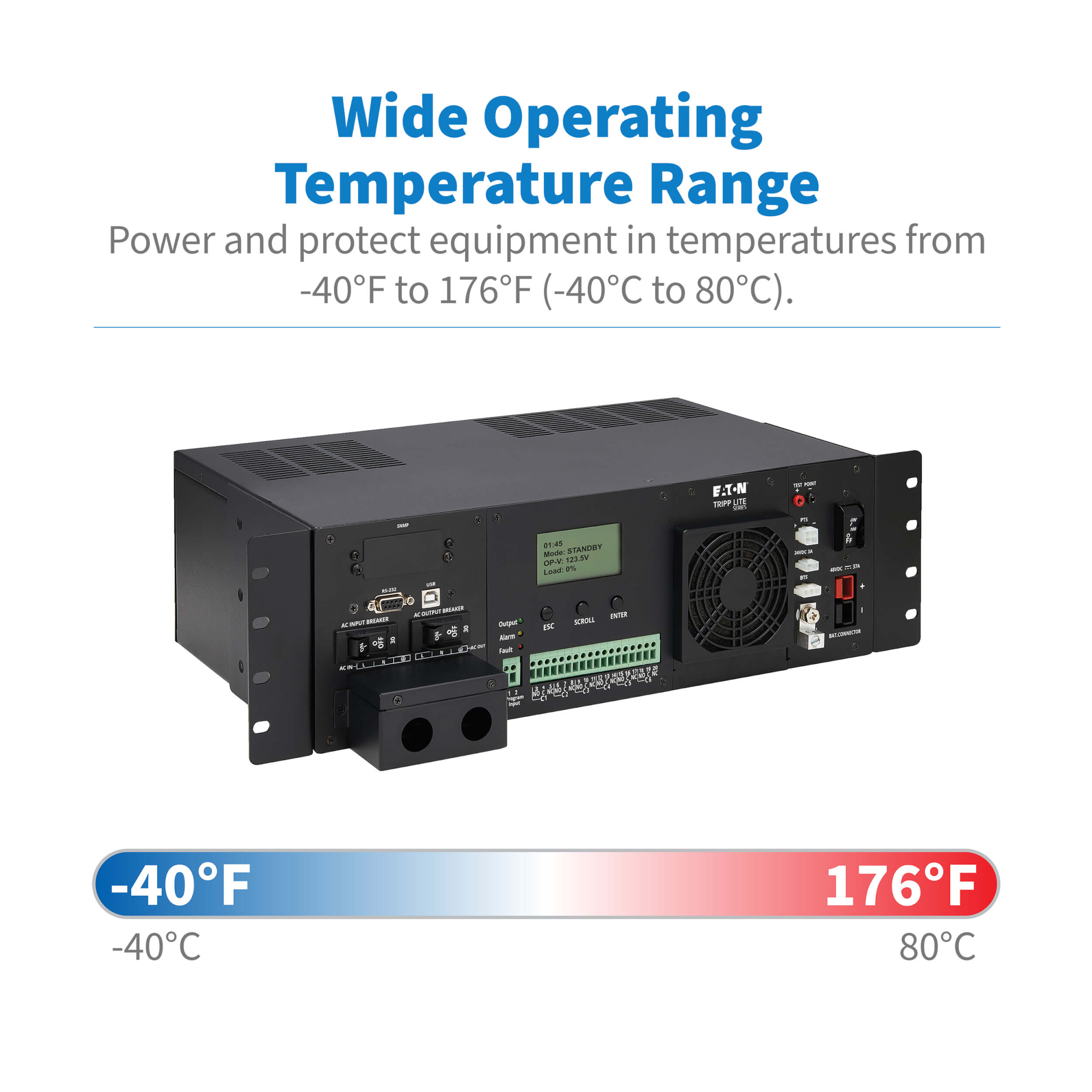 Extreme Temperature UPS System for Industrial, Traffic Control, 120VAC ...