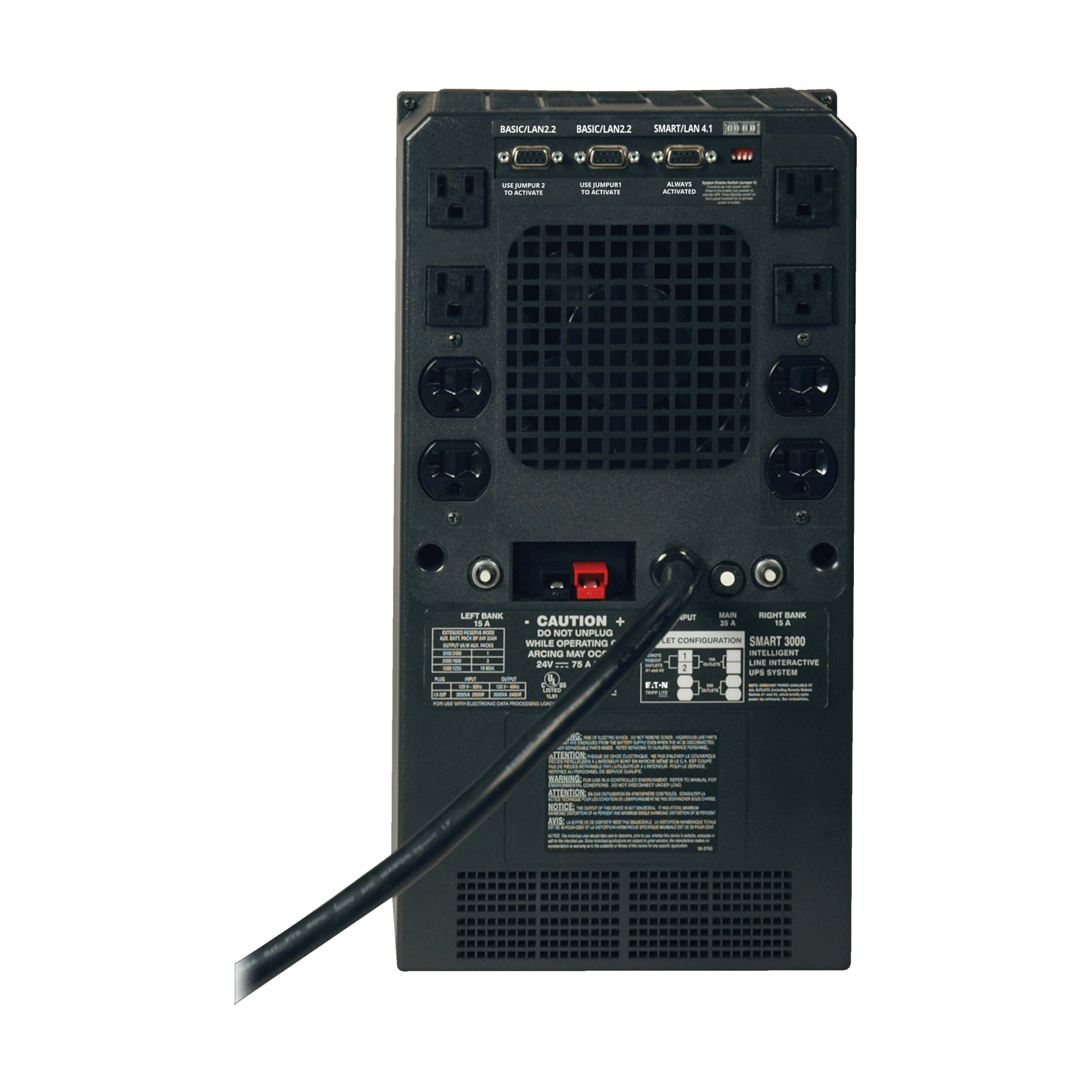 120V 3kVA 2.4kW Line-Interactive UPS, Tower, Extended Run, 3 DB9 ports ...