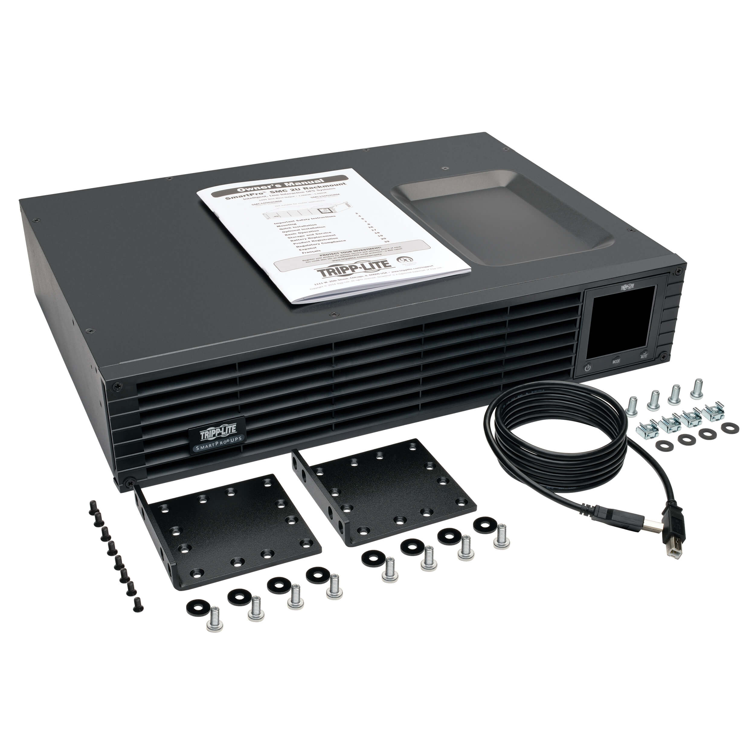 120V 1.5kVA 1kW Line-Interactive Sine Wave UPS, 2U , LCD, USB, DB9, 8 ...