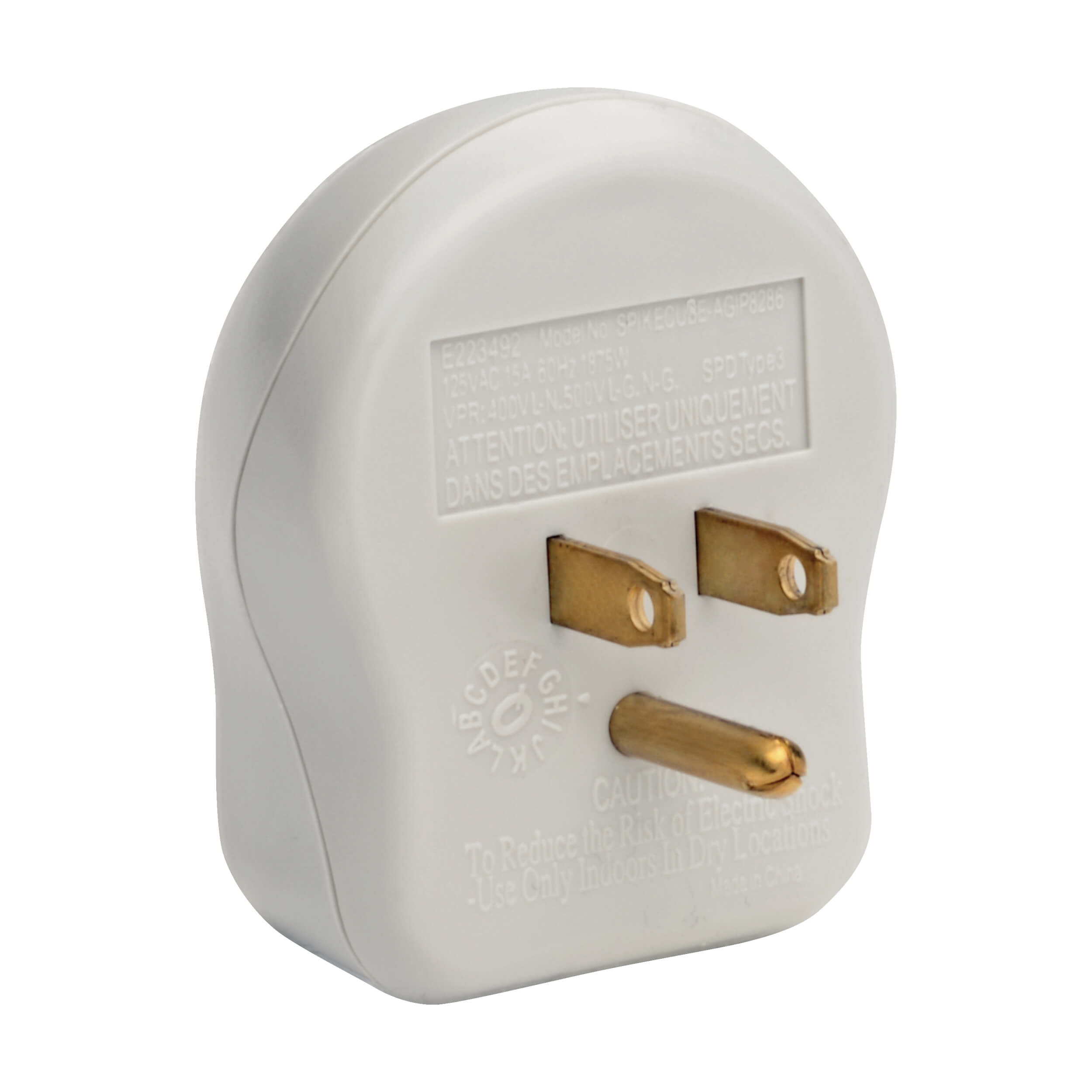 Surge Protector, 1 Outlet, Direct Plug-In, 600 Joules, LEDs | Eaton