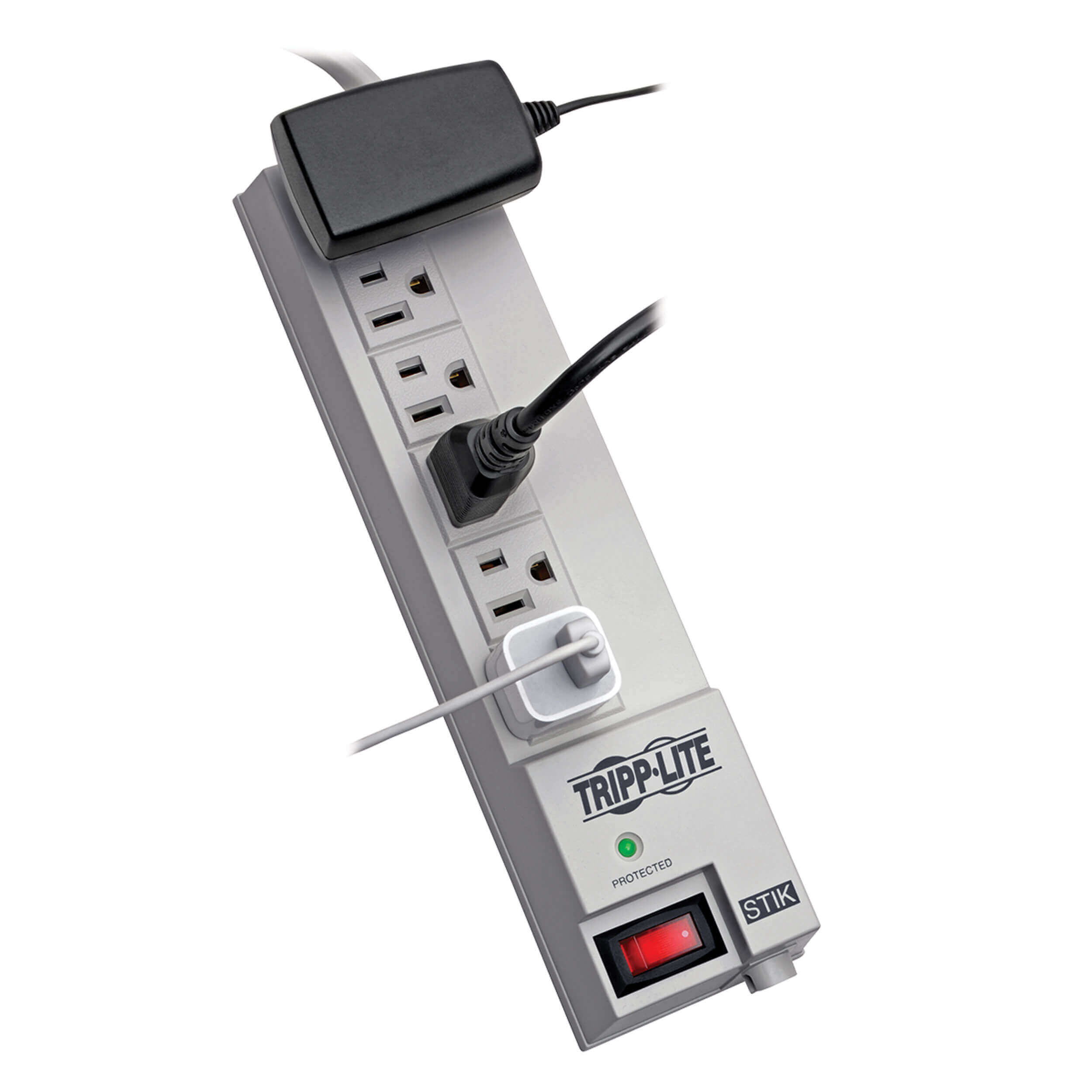Surge Protector, 6 Right Angle Outlets, 540 Joules, LED | Eaton