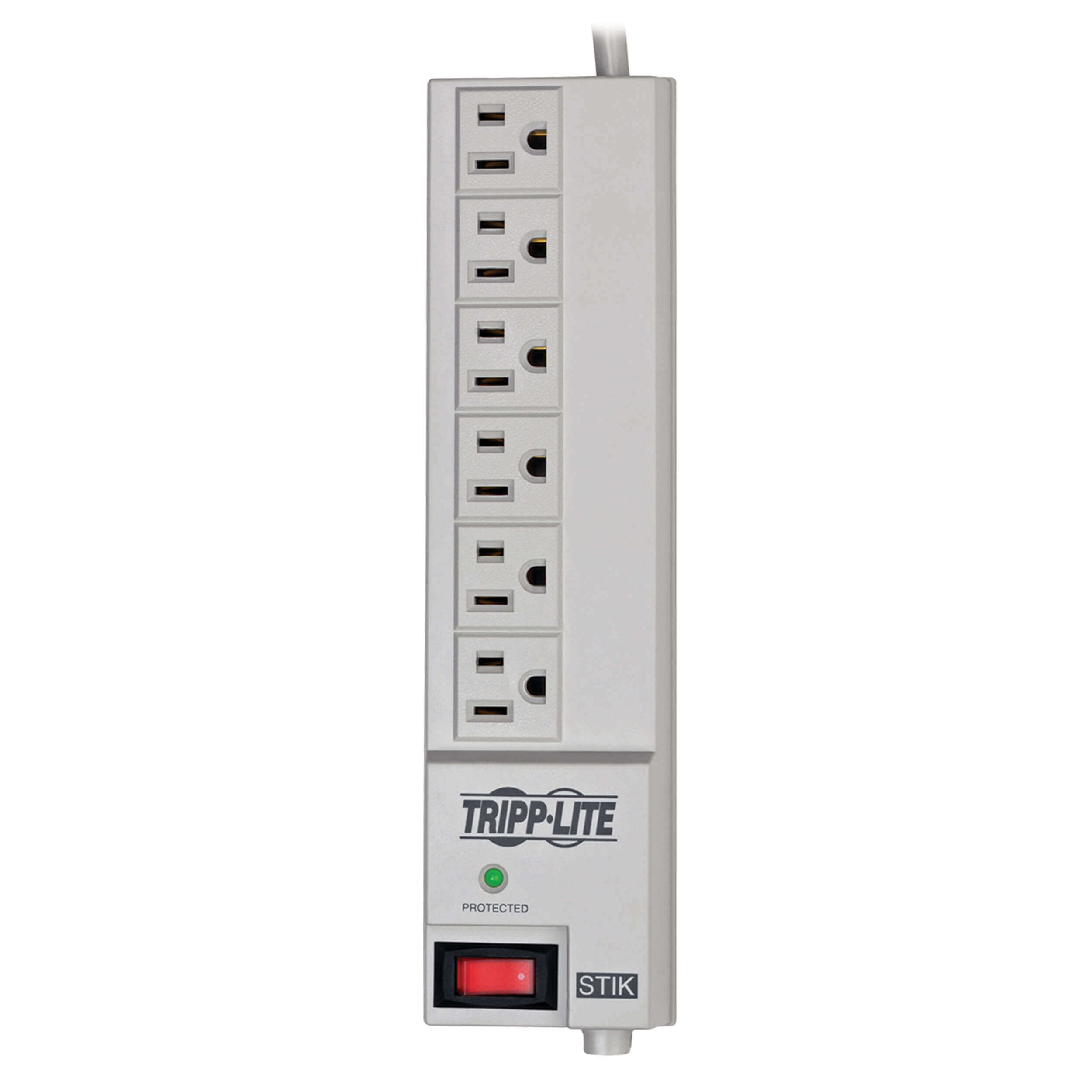 Surge Protector, 6 Right Angle Outlets, 540 Joules, LED | Eaton