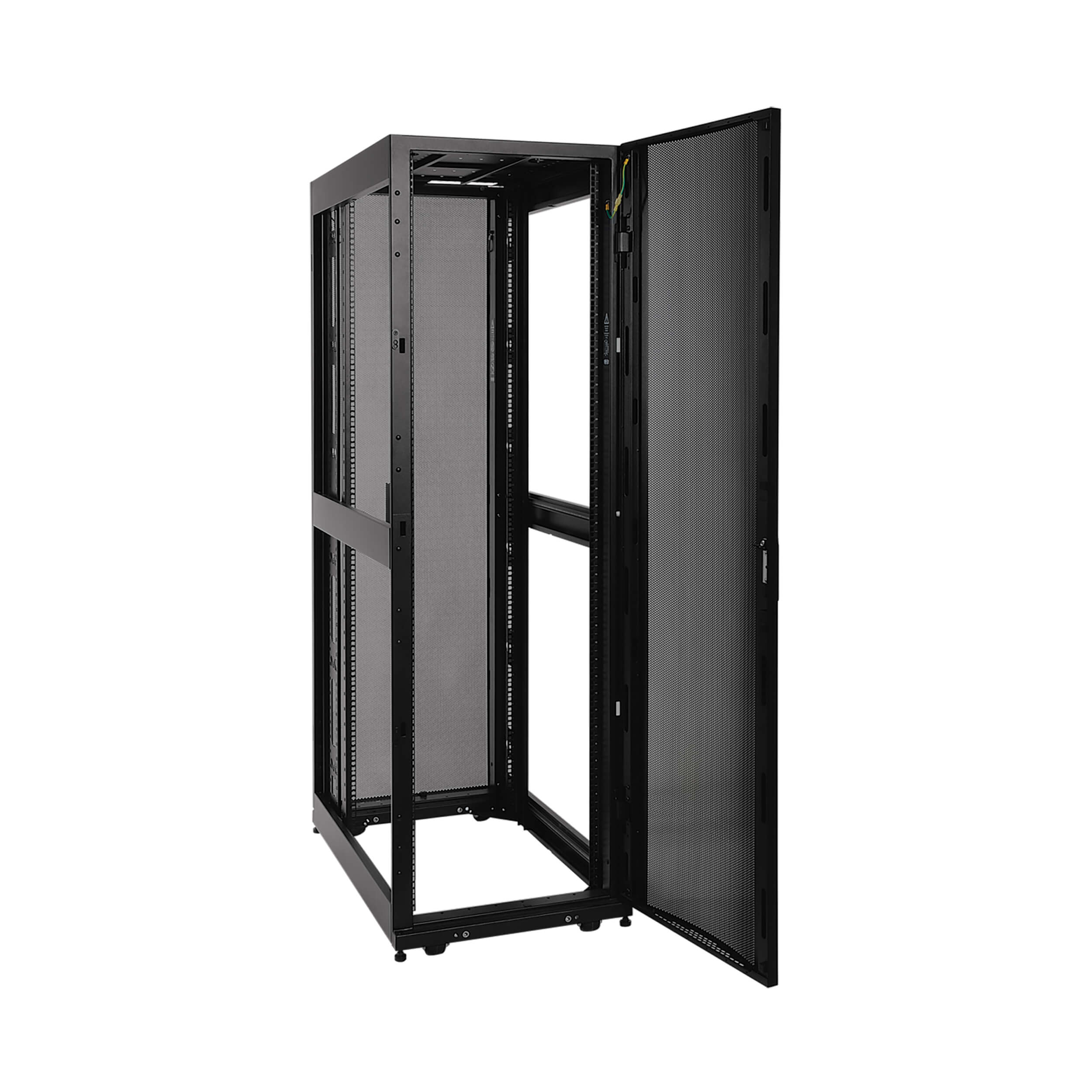 Standard-Depth Server Rack Cabinet, 10-32 Mounting Holes, 42U | Eaton