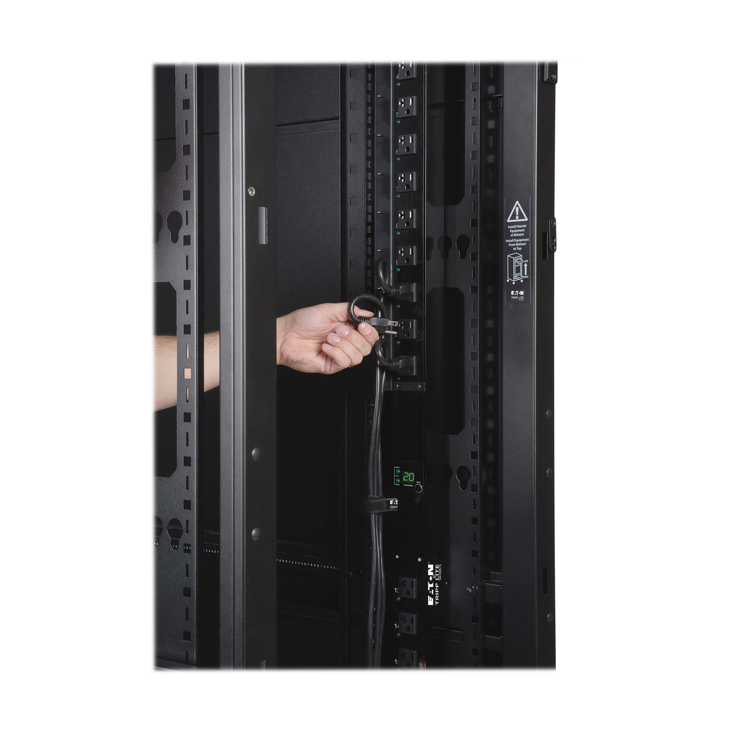Wide Standard-Depth Server Rack Cabinet, 48U | Eaton