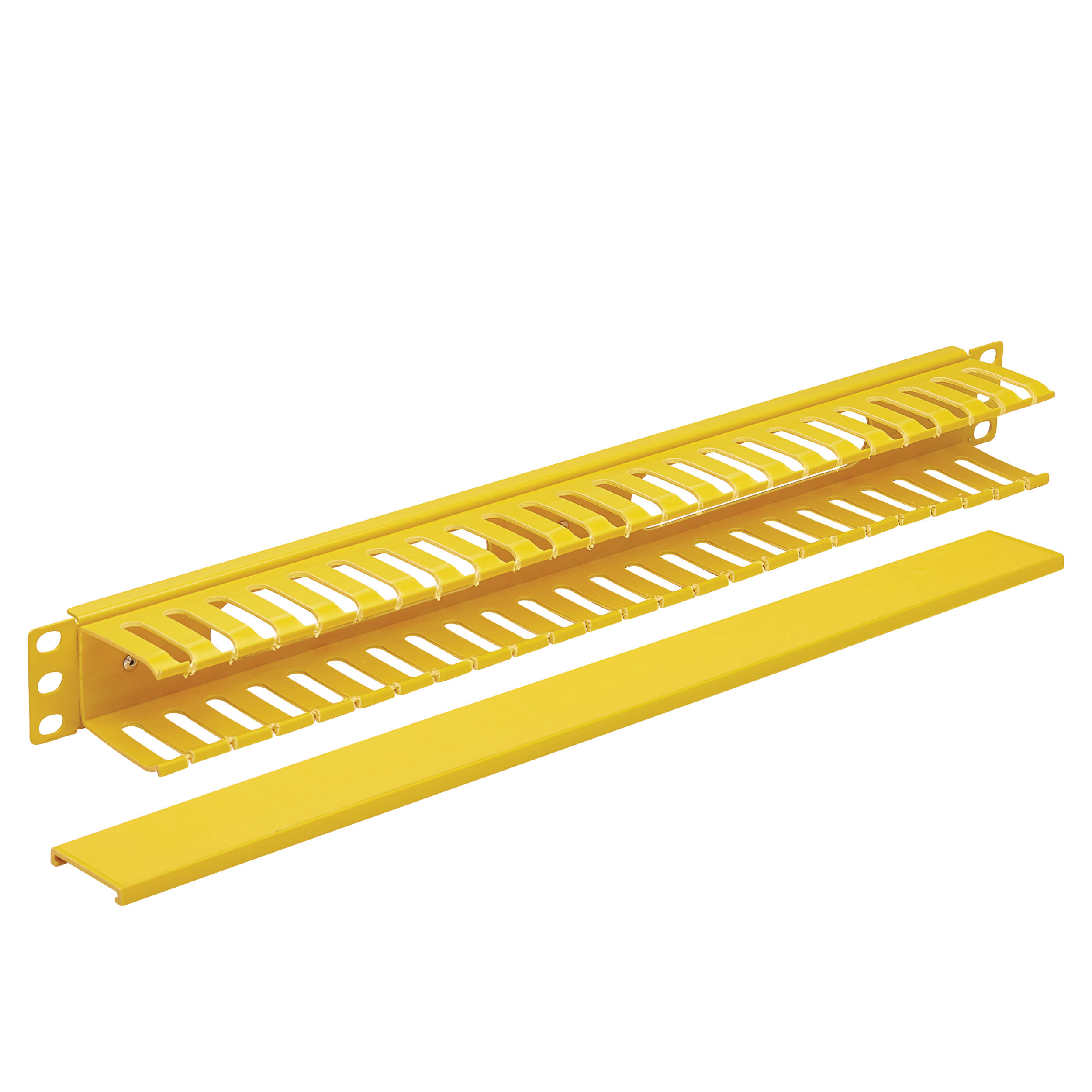 Fiber/Copper Cable Manager, 1U Horizontal, Yellow | Eaton