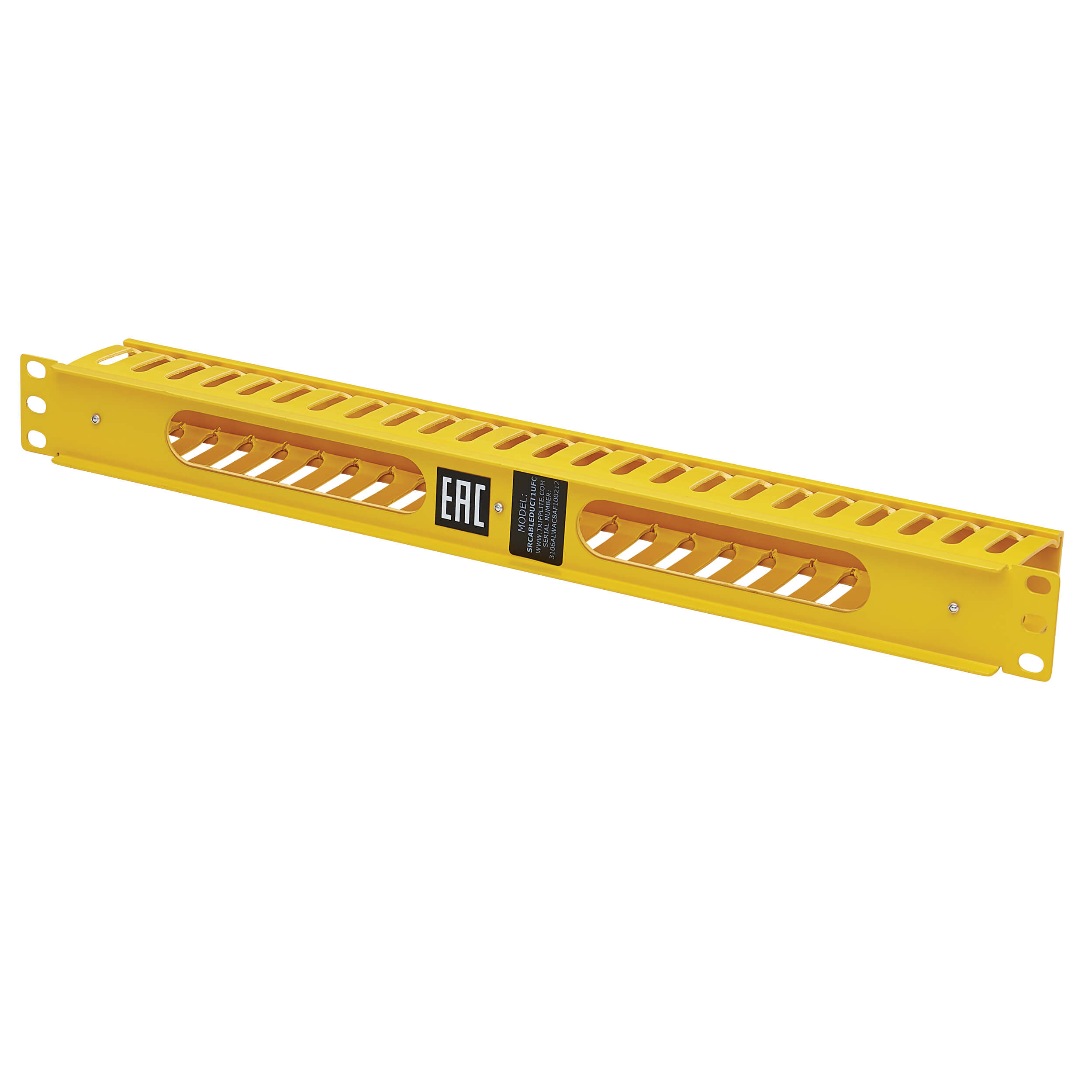 Fiber/Copper Cable Manager, 1U Horizontal, Yellow | Eaton