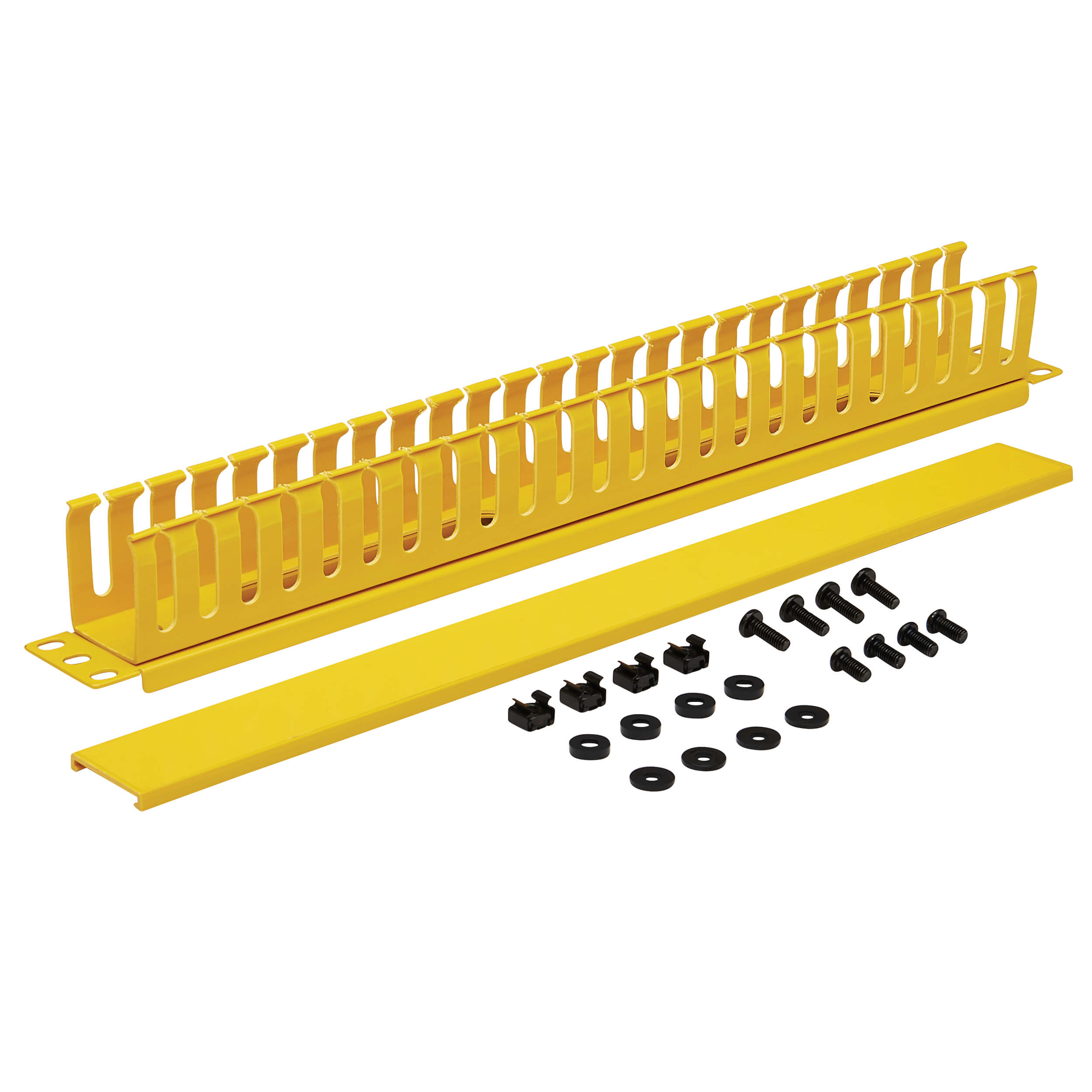 Fiber/Copper Cable Manager, 1U Horizontal, Yellow | Eaton
