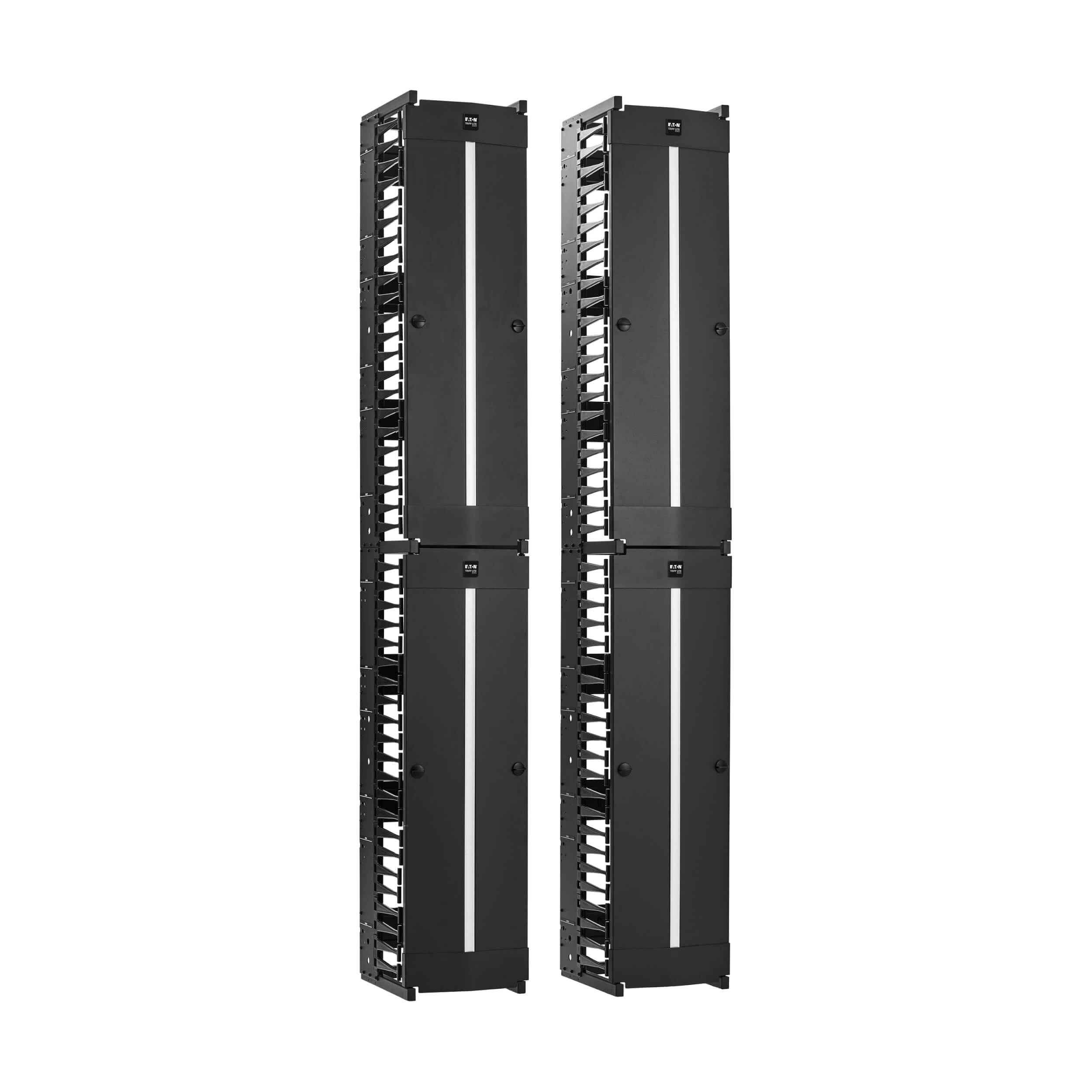 Vertical Cable Manager, 2 or 4 Post Racks, 12-in Wide, Double-Sided | Eaton