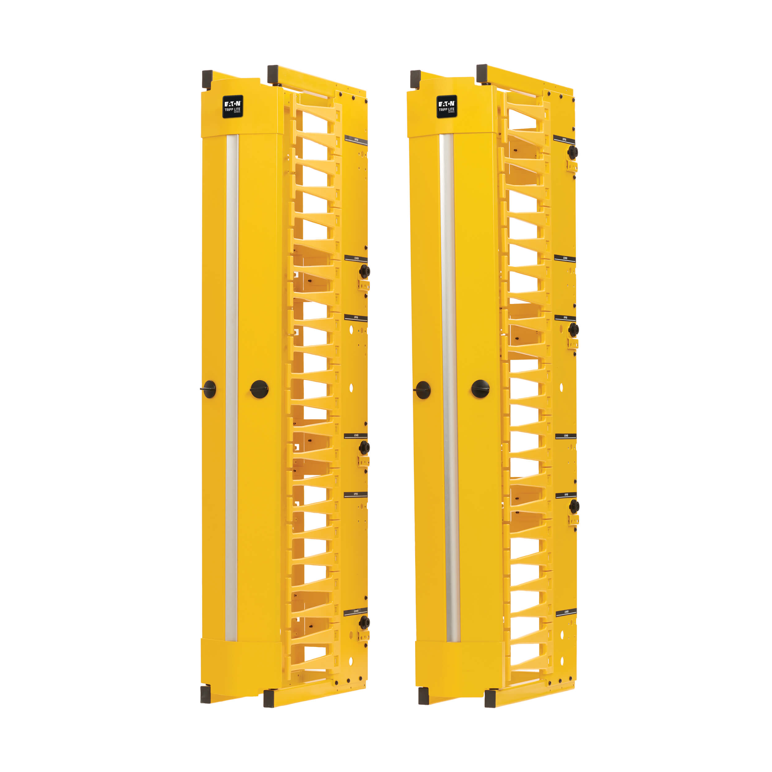 Vertical Cable Manager, 2-Post, 4 Post Racks, 6-in Wide, Yellow | Eaton