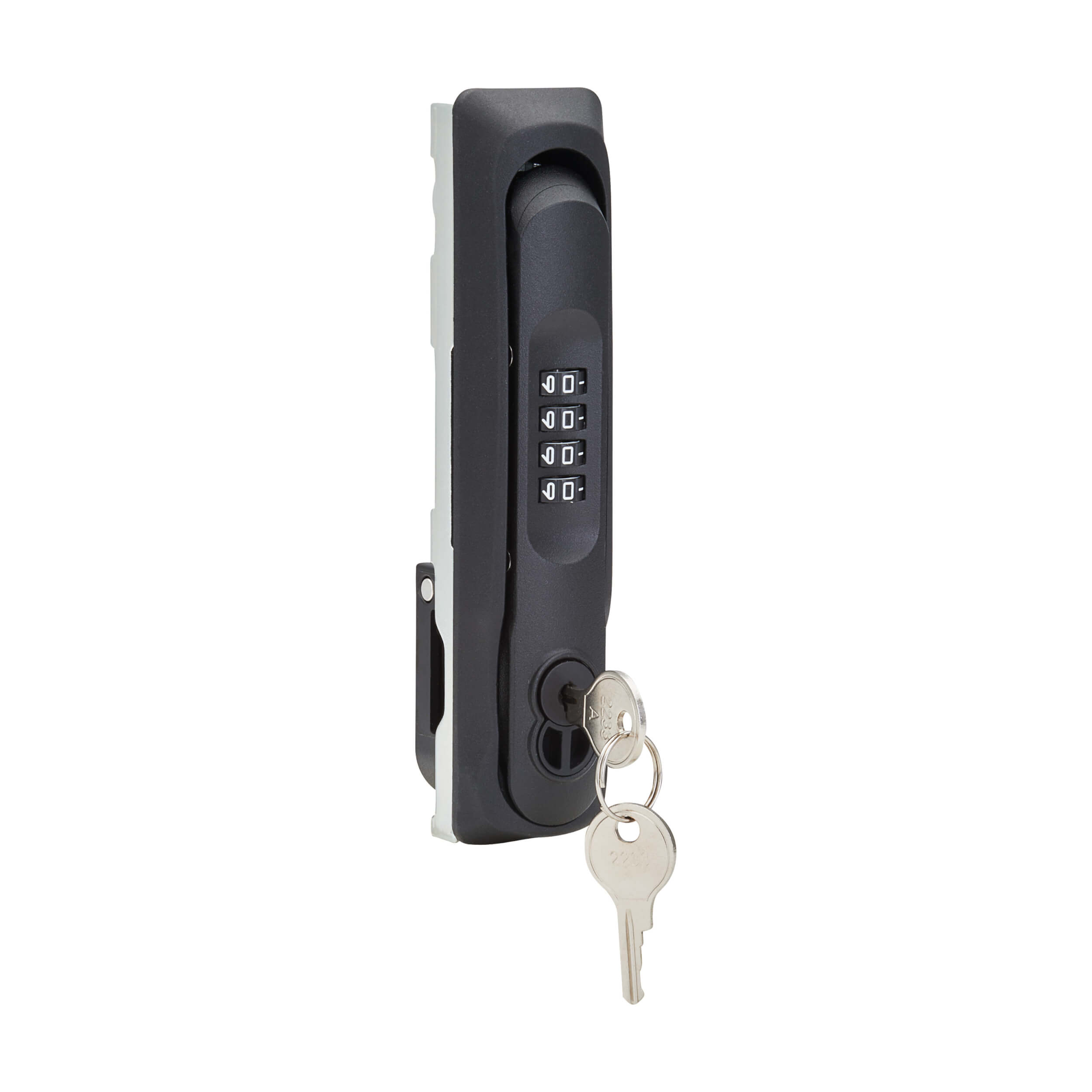 Server rack door handles with 4 digit combination lock and SFIC core ...