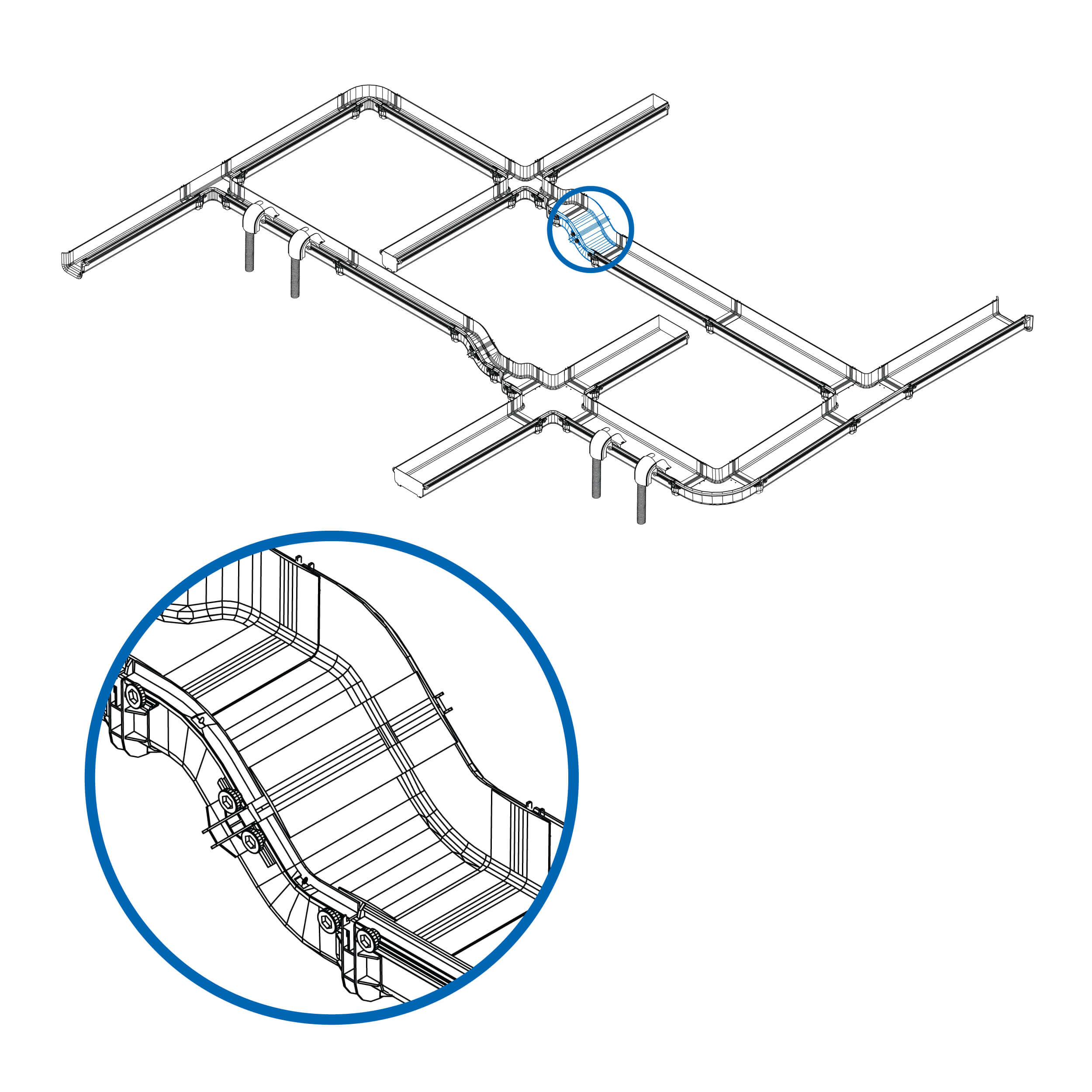 45-Degree Ramp Kit for Fiber Routing System, 240 mm (10 in.) | Eaton