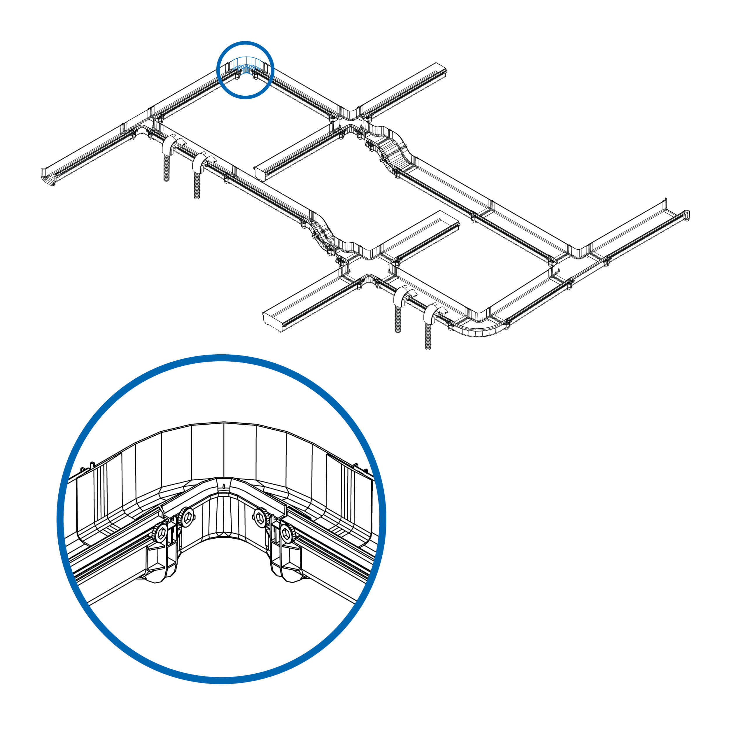 Elbow for Fiber Routing System, 120 mm (5 in.) | Eaton