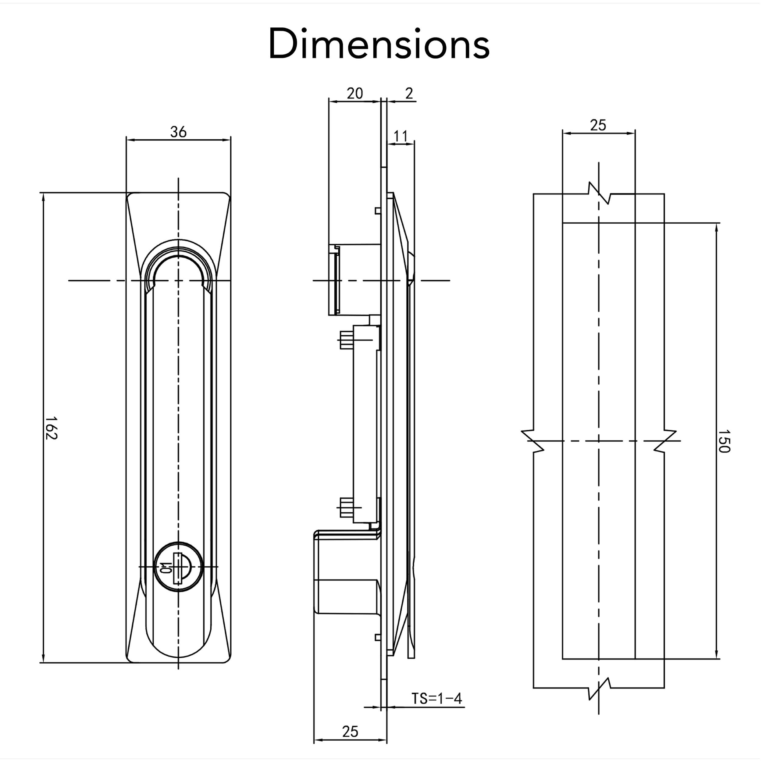 Server Rack Replacement Lock, 2 Keys, Version 3 | Eaton