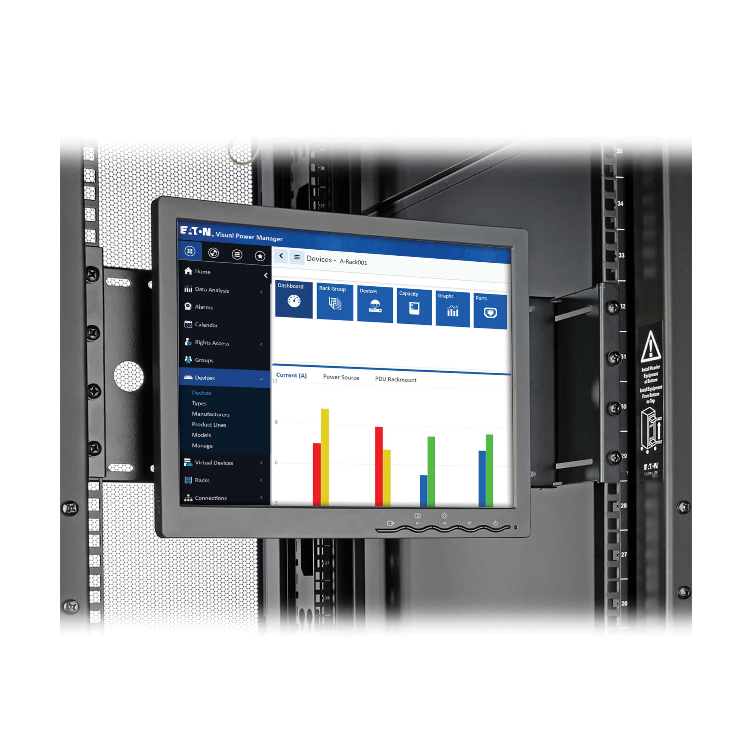 Monitor Rack Mount Bracket, 4U, for LCD Monitor up to 17-19" | Eaton
