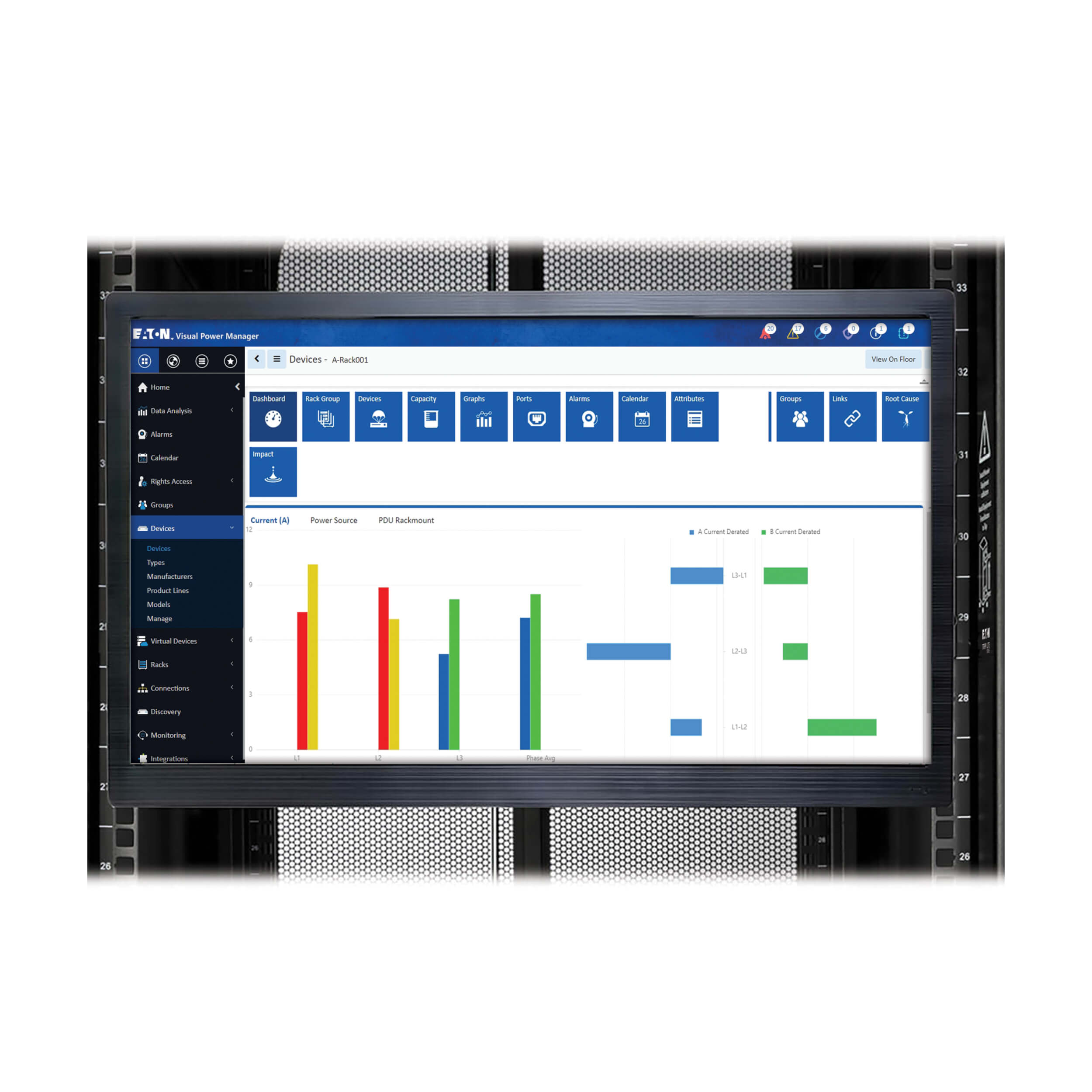 Monitor Rack Mount Bracket, 4U, for LCD Monitor up to 17-19" | Eaton