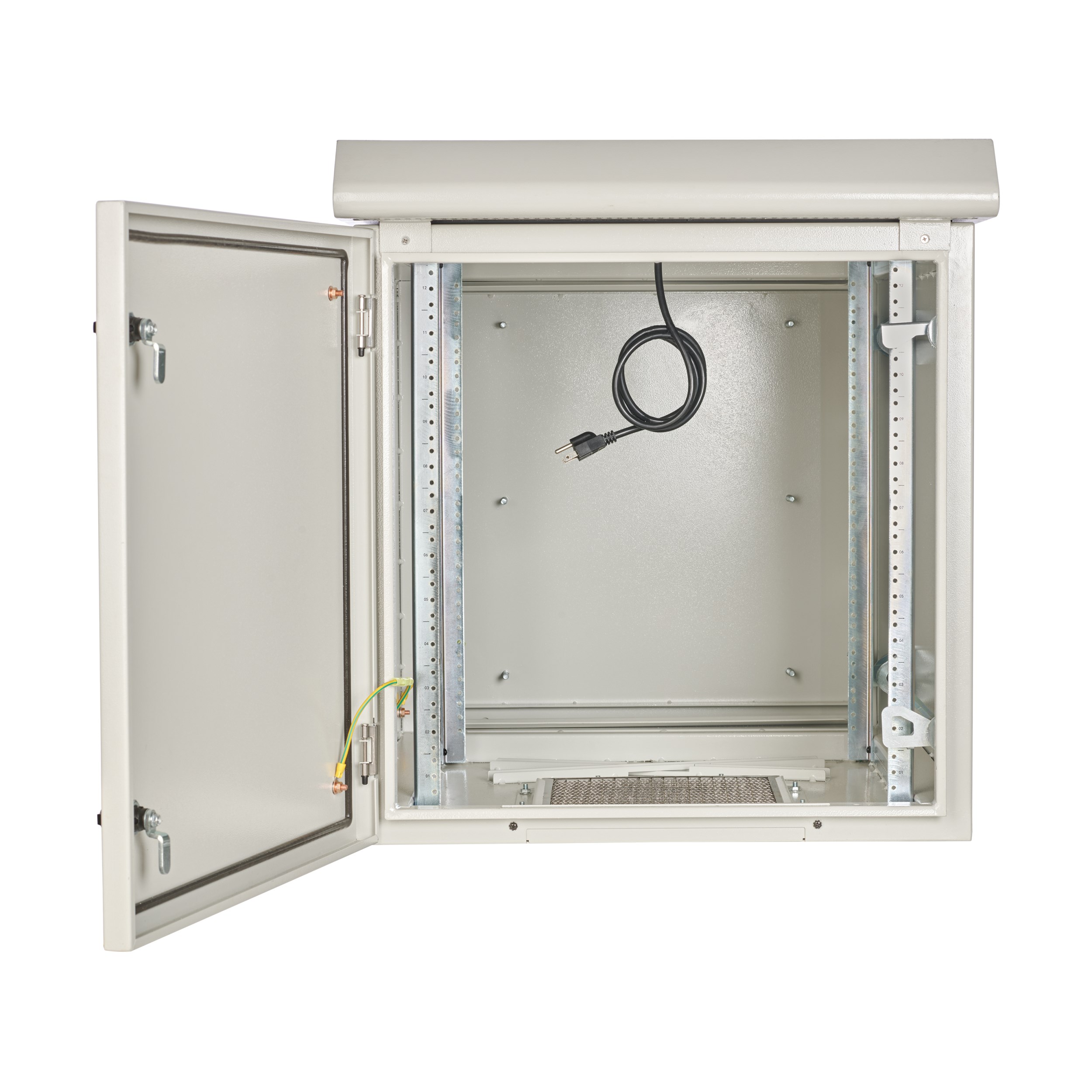 12U Industrial Server Rack NEMA3R, Gray, Swinging | Eaton