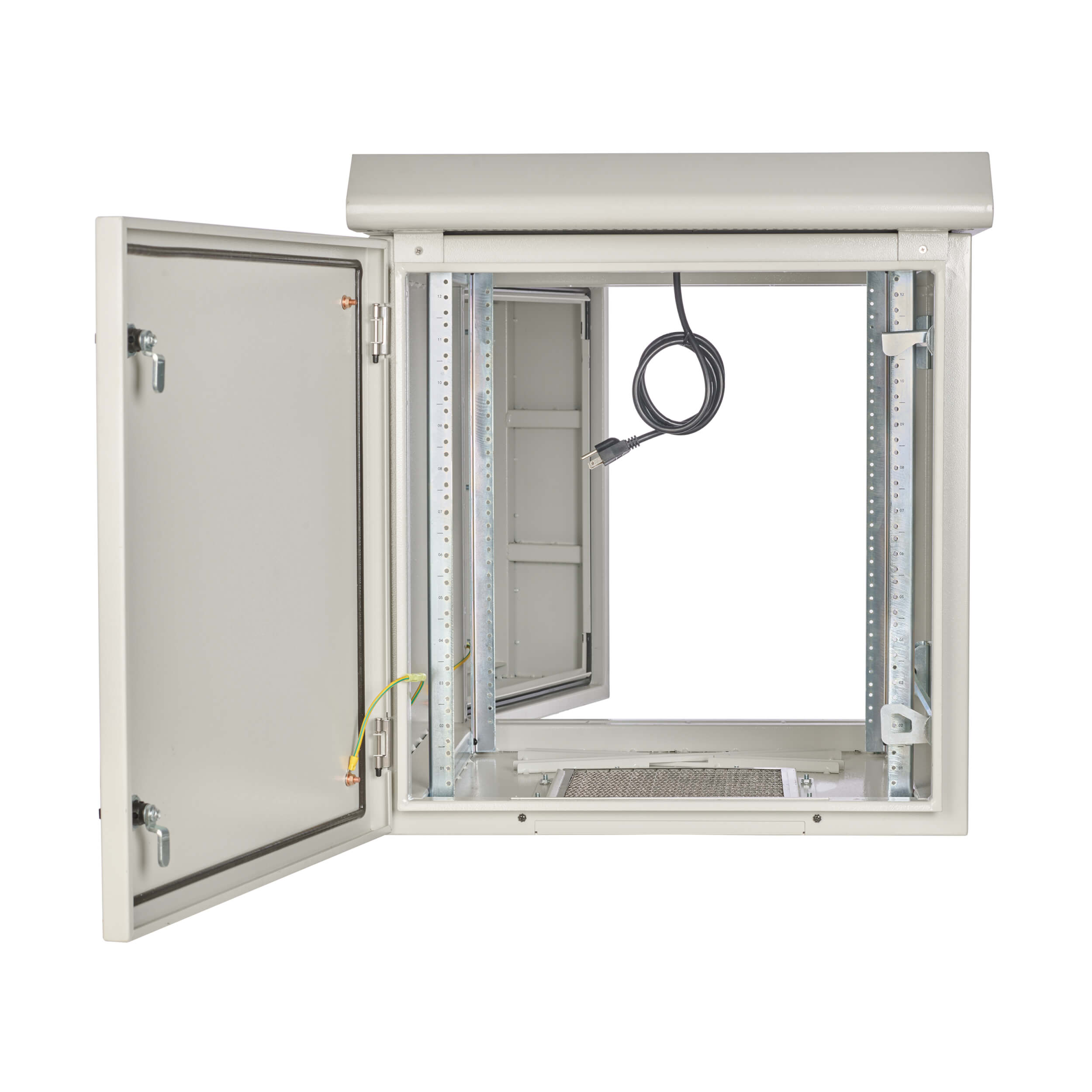 12U Industrial Server Rack NEMA3R, Gray, Swinging | Eaton