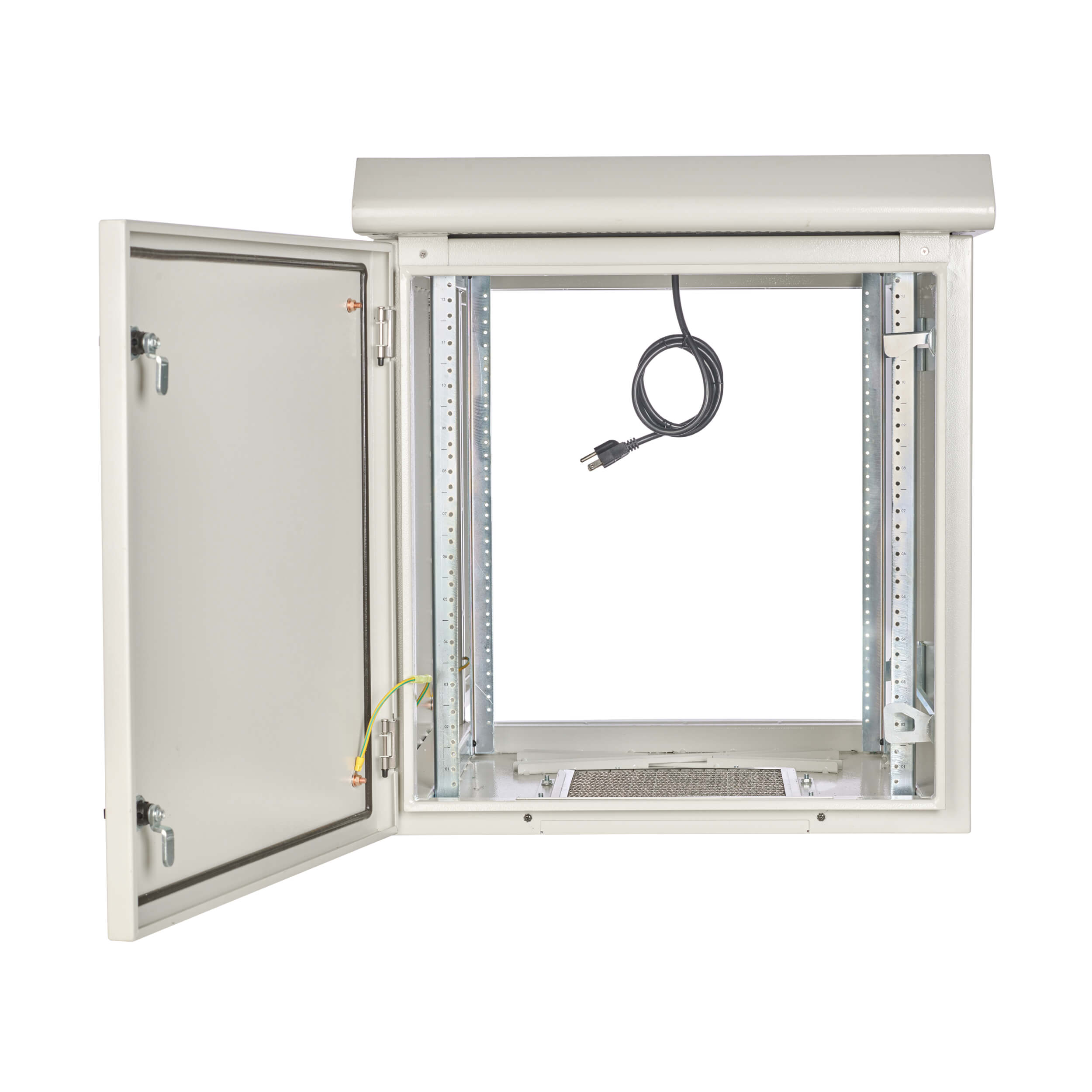 12U Industrial Server Rack NEMA3R, Gray, Swinging | Eaton