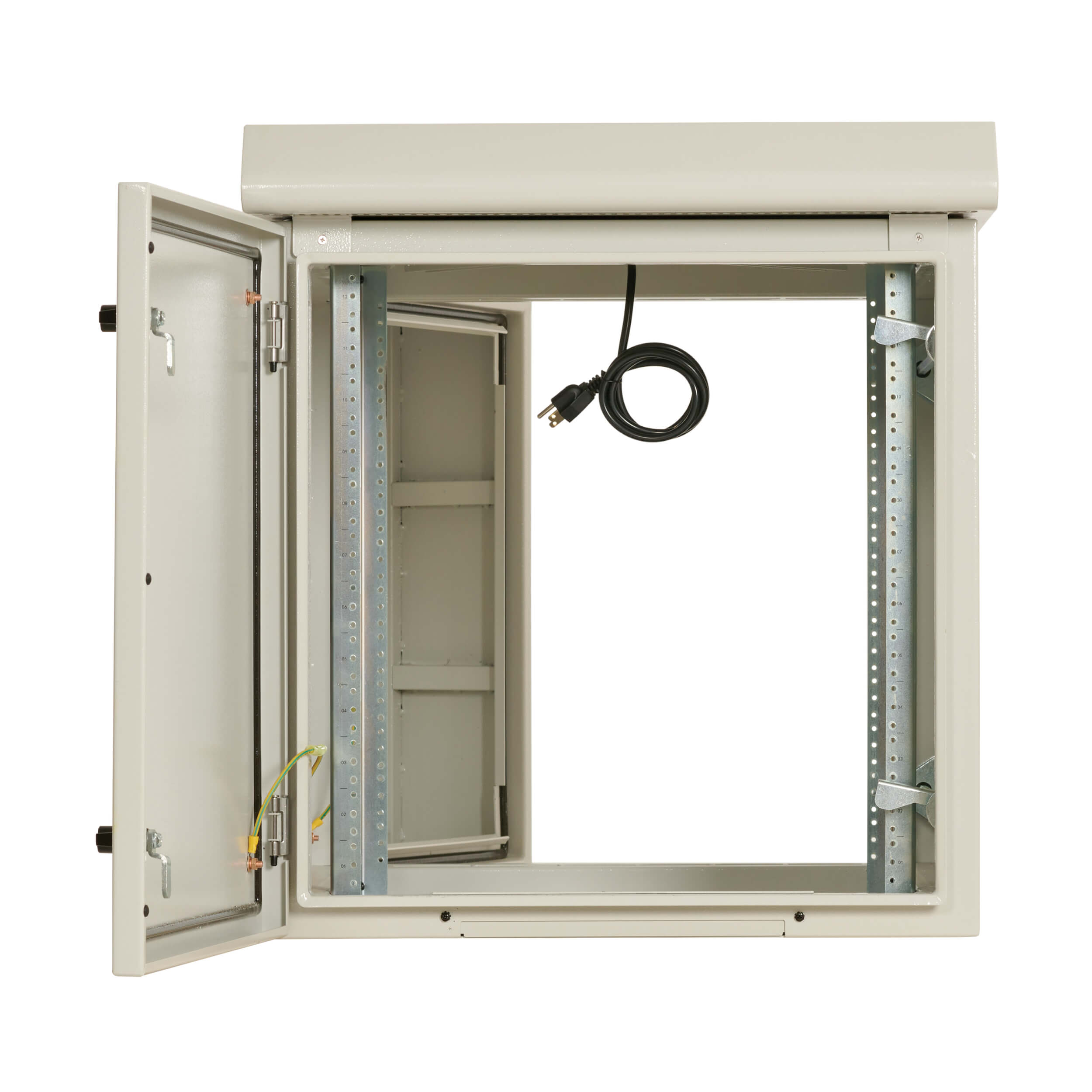 12U Industrial Server Rack NEMA 3R, Gray, Deep | Eaton