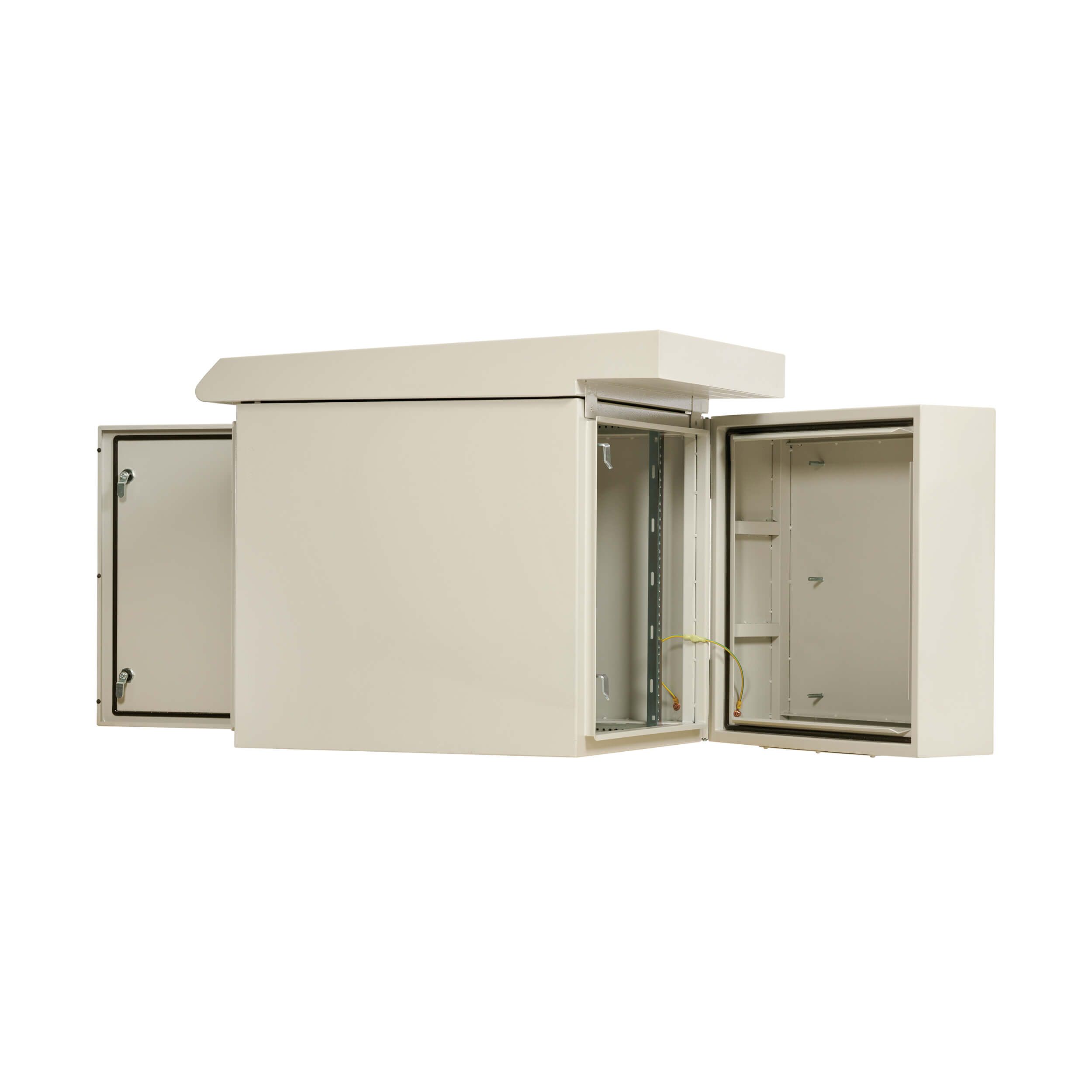 12U Industrial Server Rack NEMA 3R, Gray, Deep | Eaton