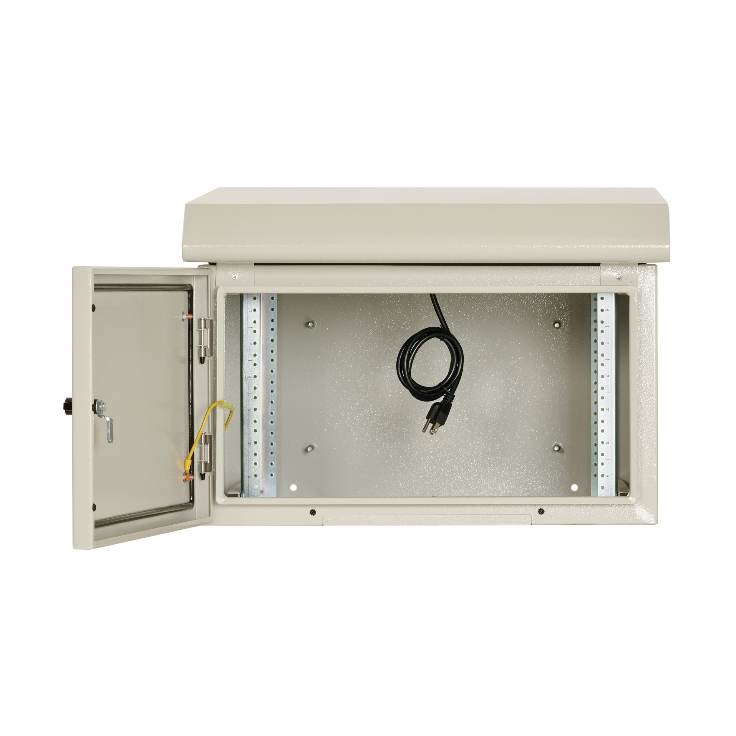 9U Industrial Server Rack NEMA 3R, Gray, Swinging | Eaton