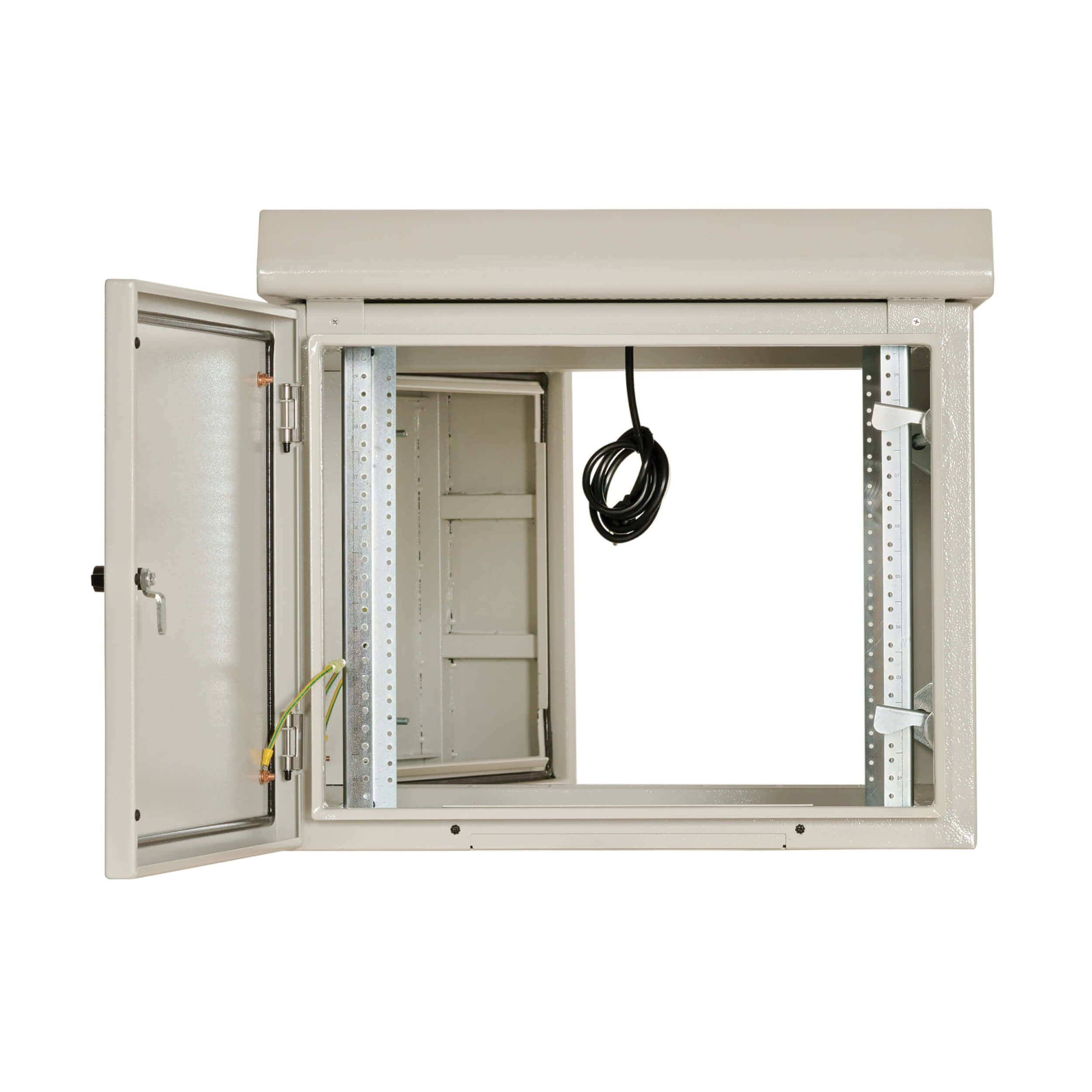 9U Industrial Server Rack NEMA 3R, Gray, Deep, Swinging | Eaton