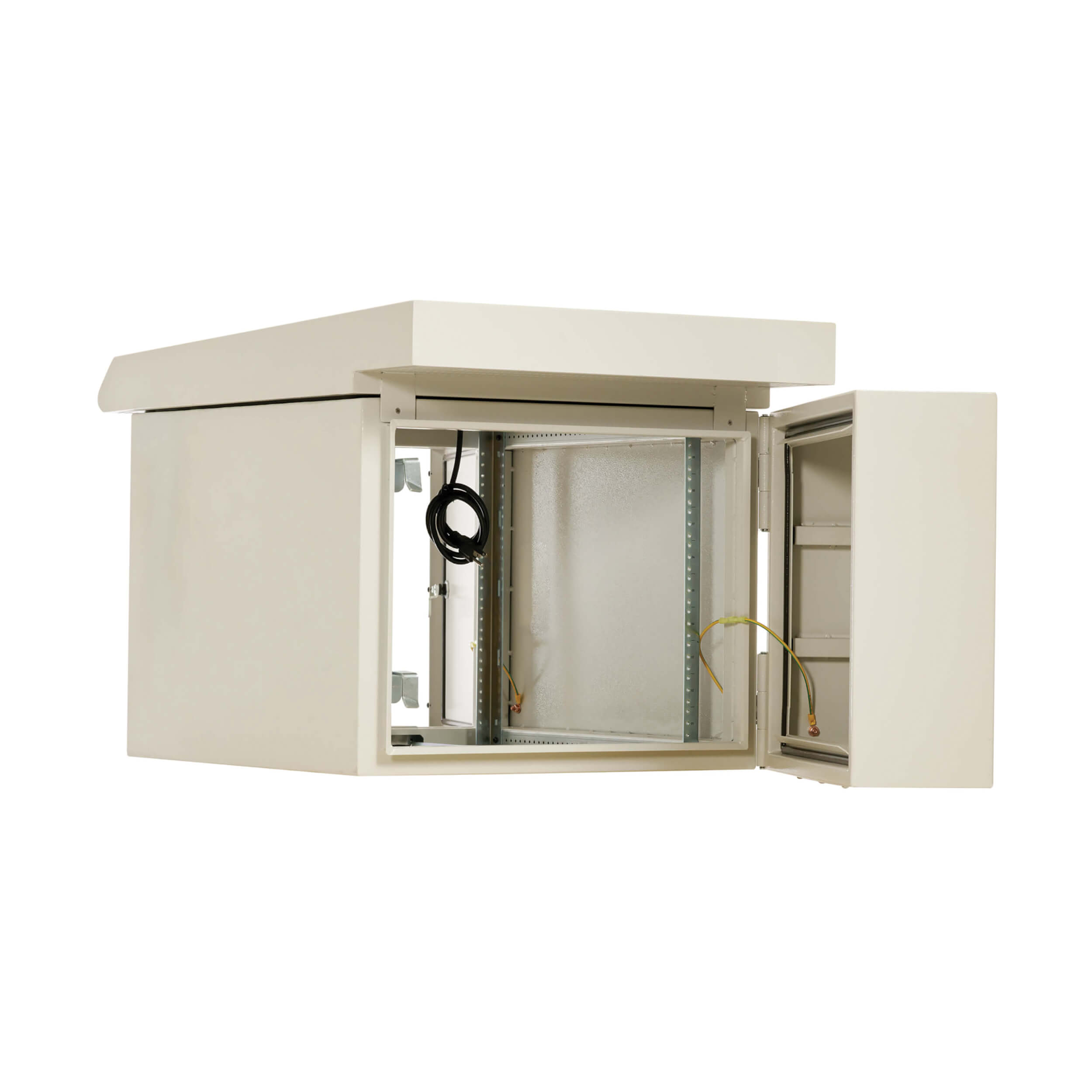 9U Industrial Server Rack NEMA 3R, Gray, Deep, Swinging | Eaton