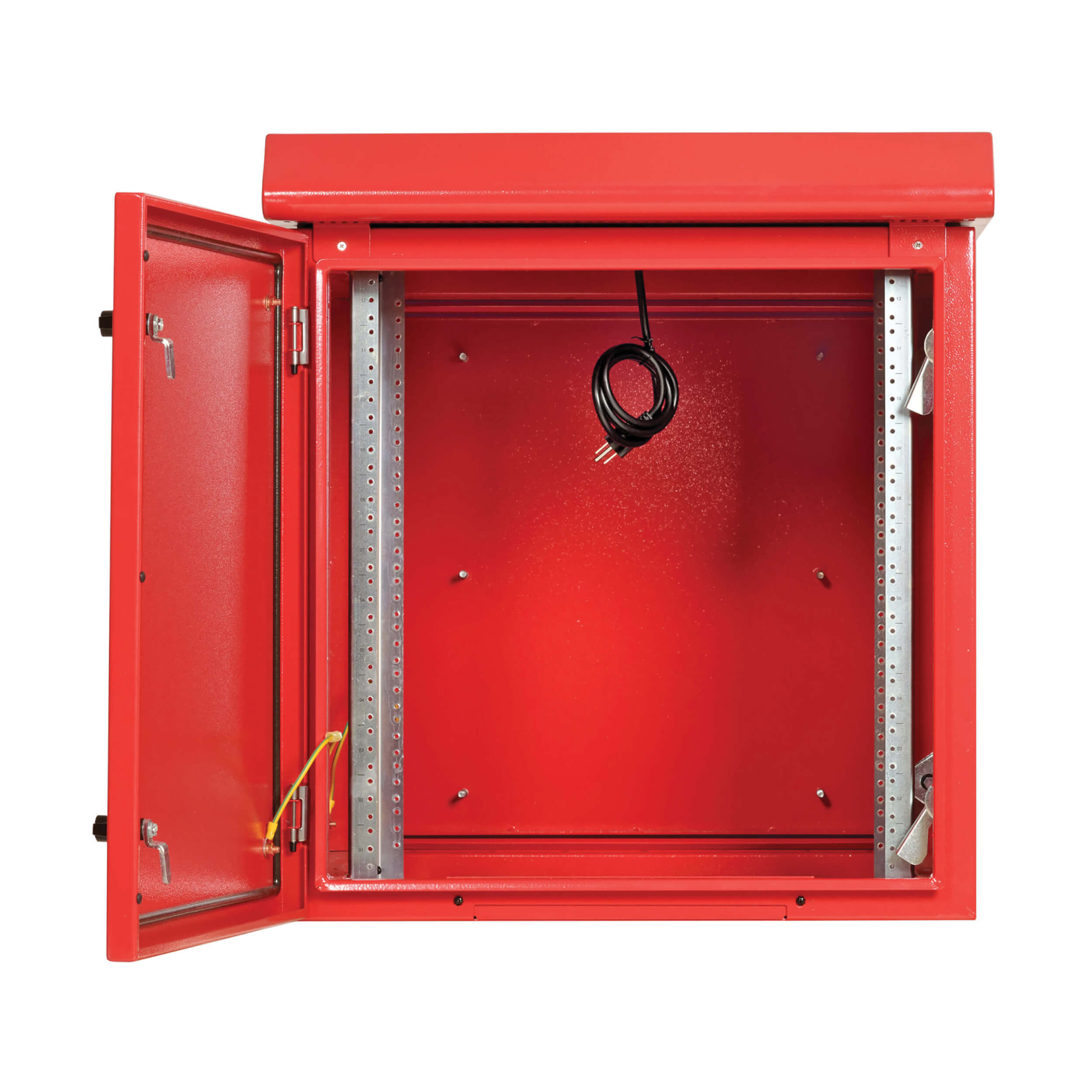 12U Industrial Server Rack NEMA 3R, Red, Swinging | Eaton