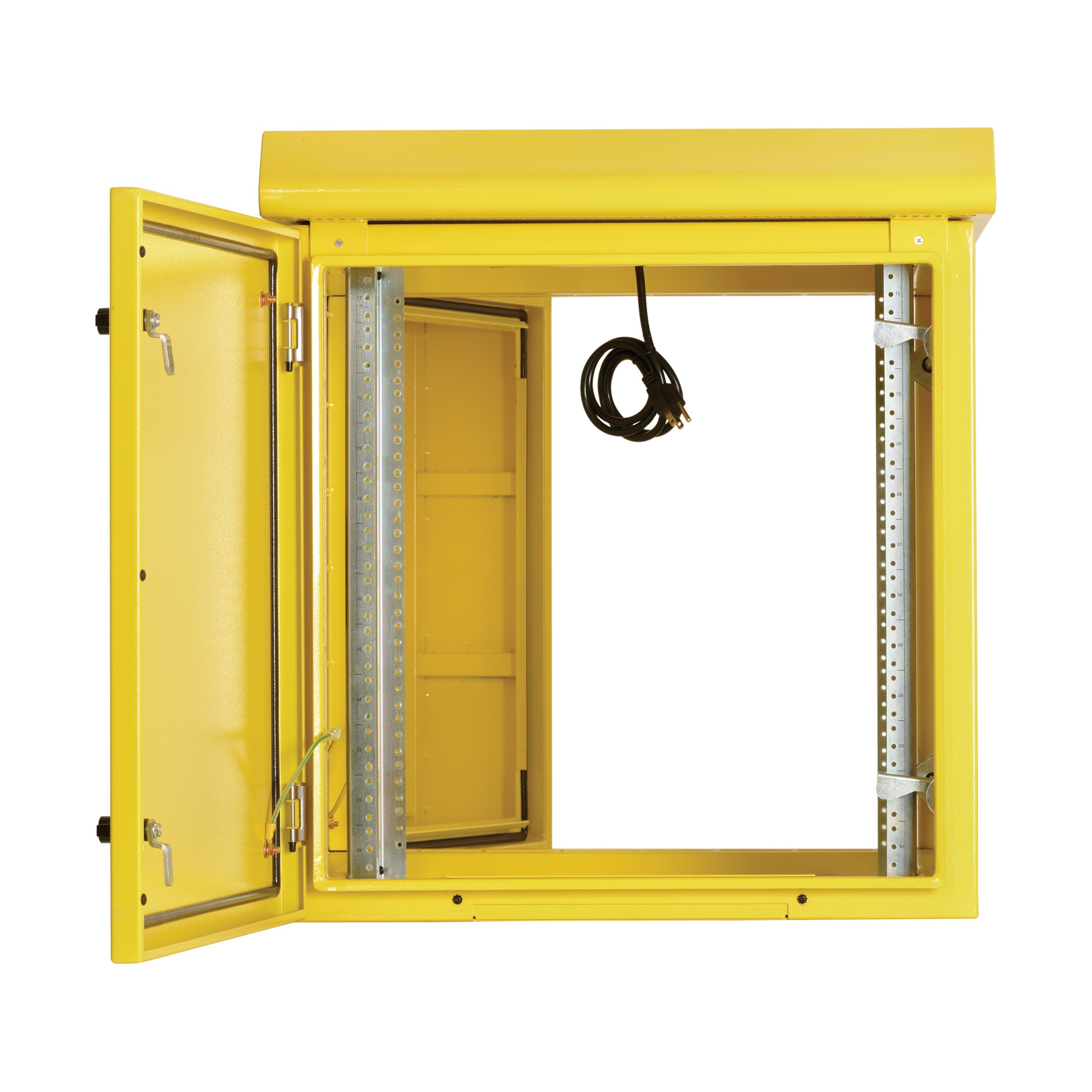 12U Industrial Server Rack NEMA 3R, Yellow, Deep, Swinging | Eaton