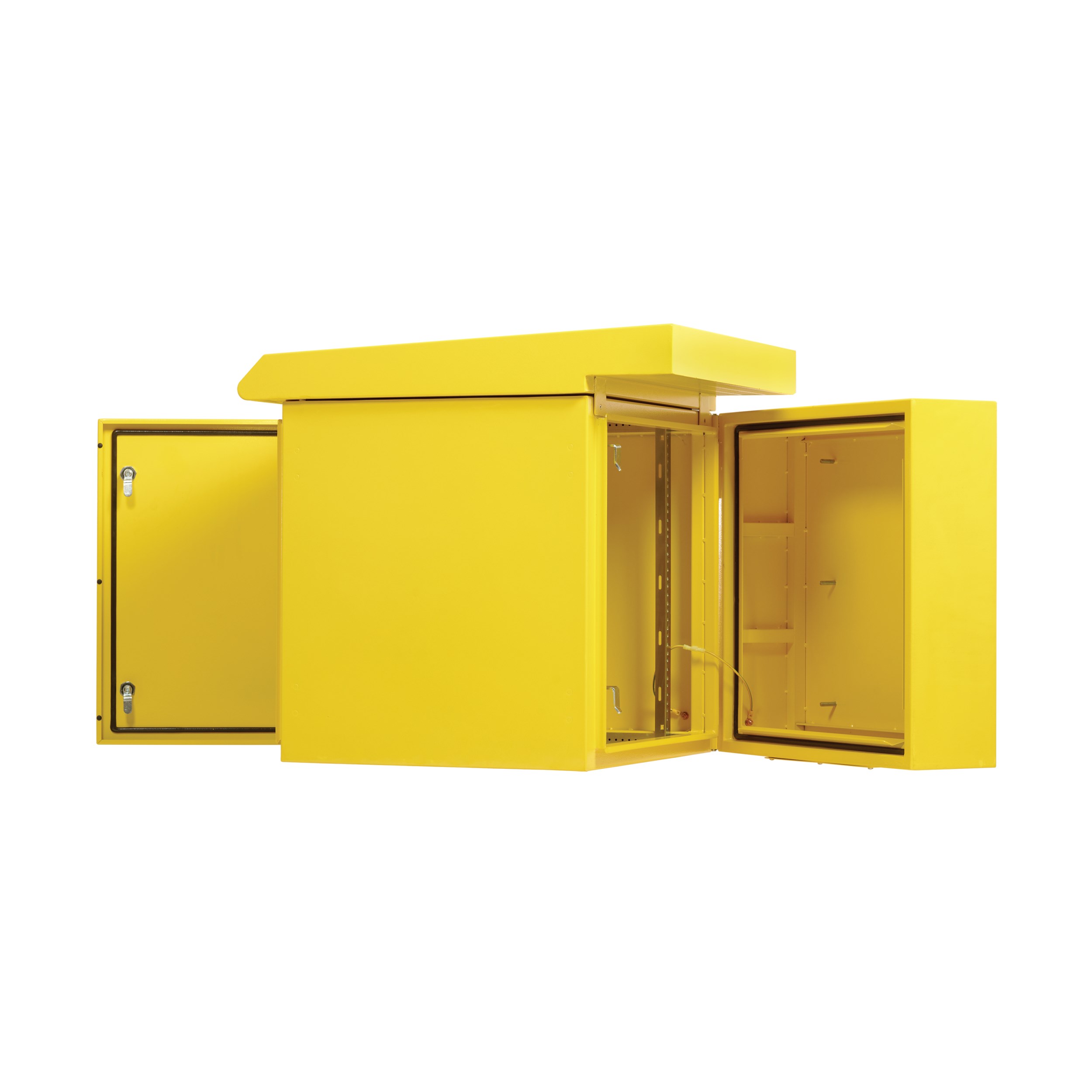 12U Industrial Server Rack NEMA 3R, Yellow, Deep, Swinging | Eaton