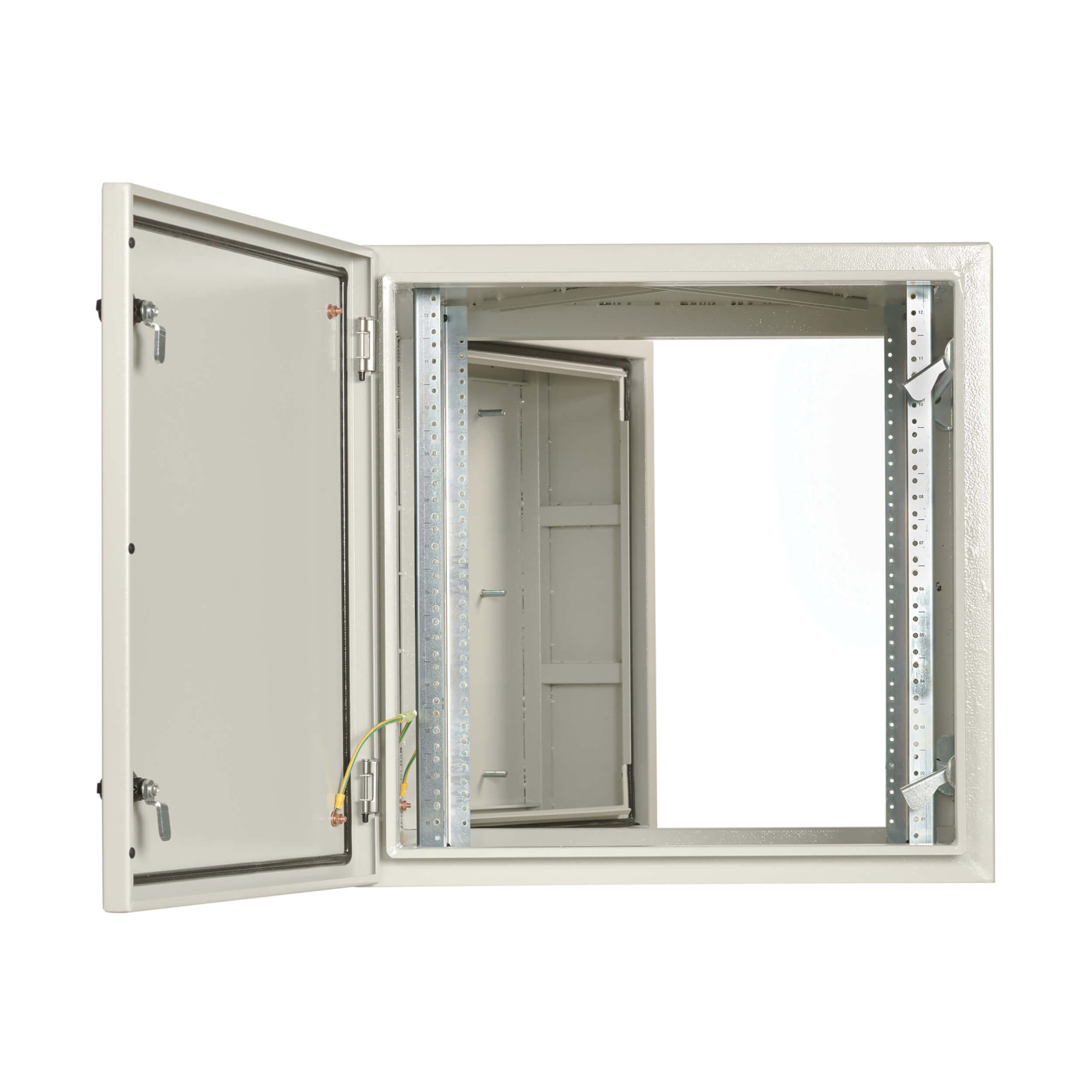 12U Industrial Server Rack NEMA 4, Gray, Swinging, Deep | Eaton