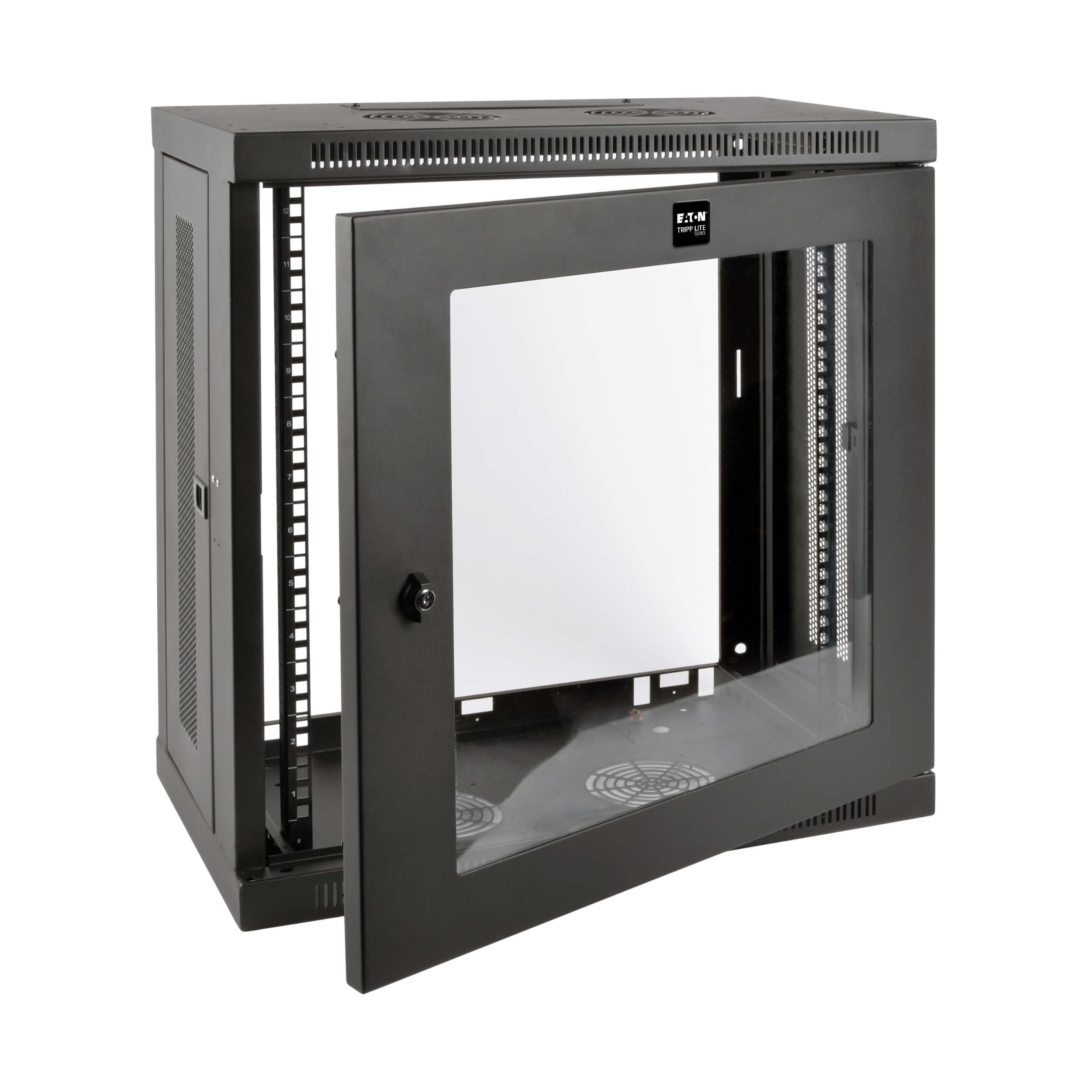 Server Rack Cabinet, Patch-Depth, Wall-Mount, 12U, Window | Eaton