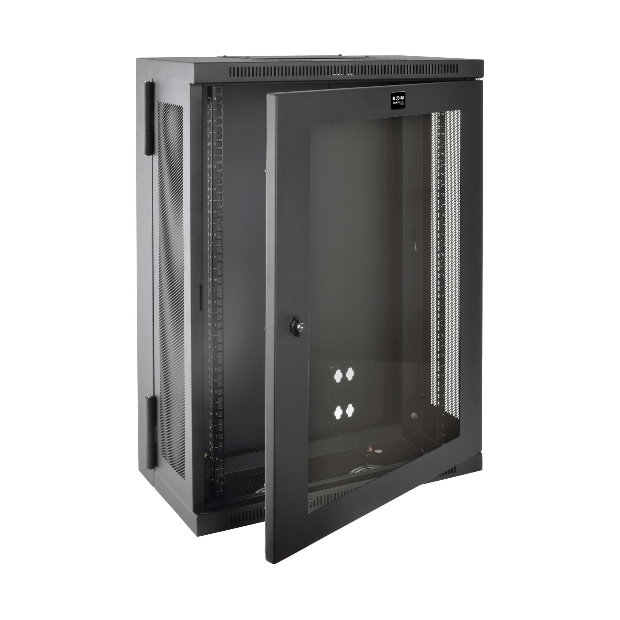18U Server Rack Cabinet, Patch-Depth, Wall-Mount, Window | Eaton
