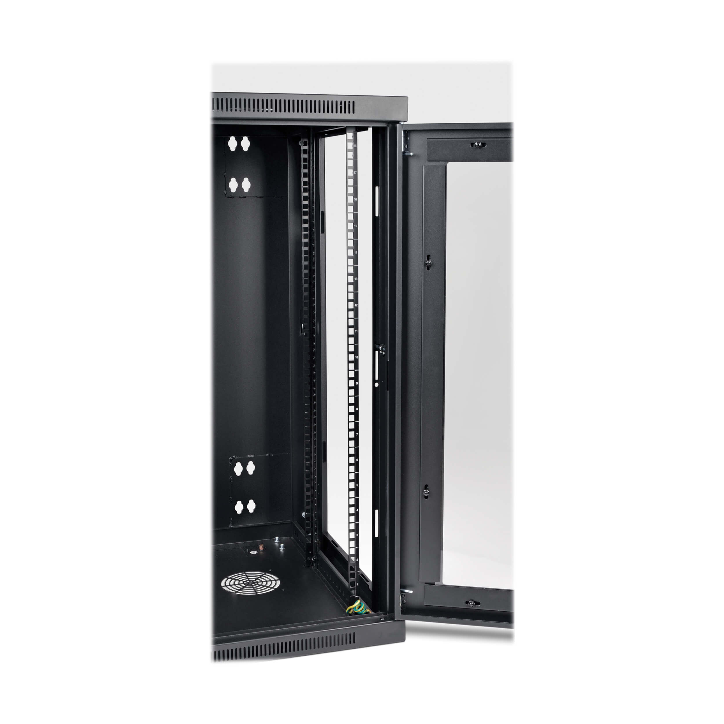 18U Server Rack Cabinet, Switch-Depth, Wall-Mount, Window | Eaton