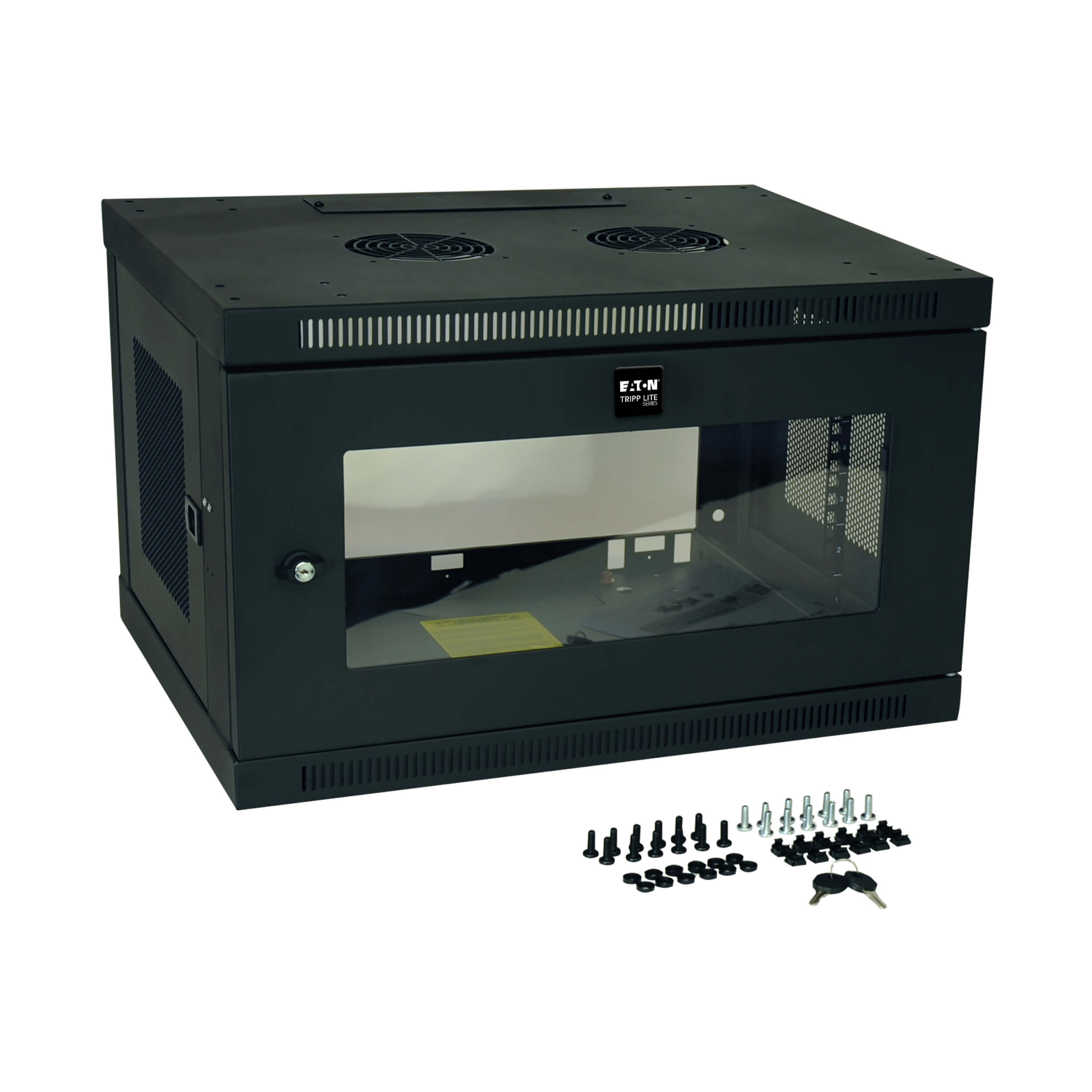 6U Server Rack Cabinet, Switch-Depth, Wall-Mount, Window | Eaton