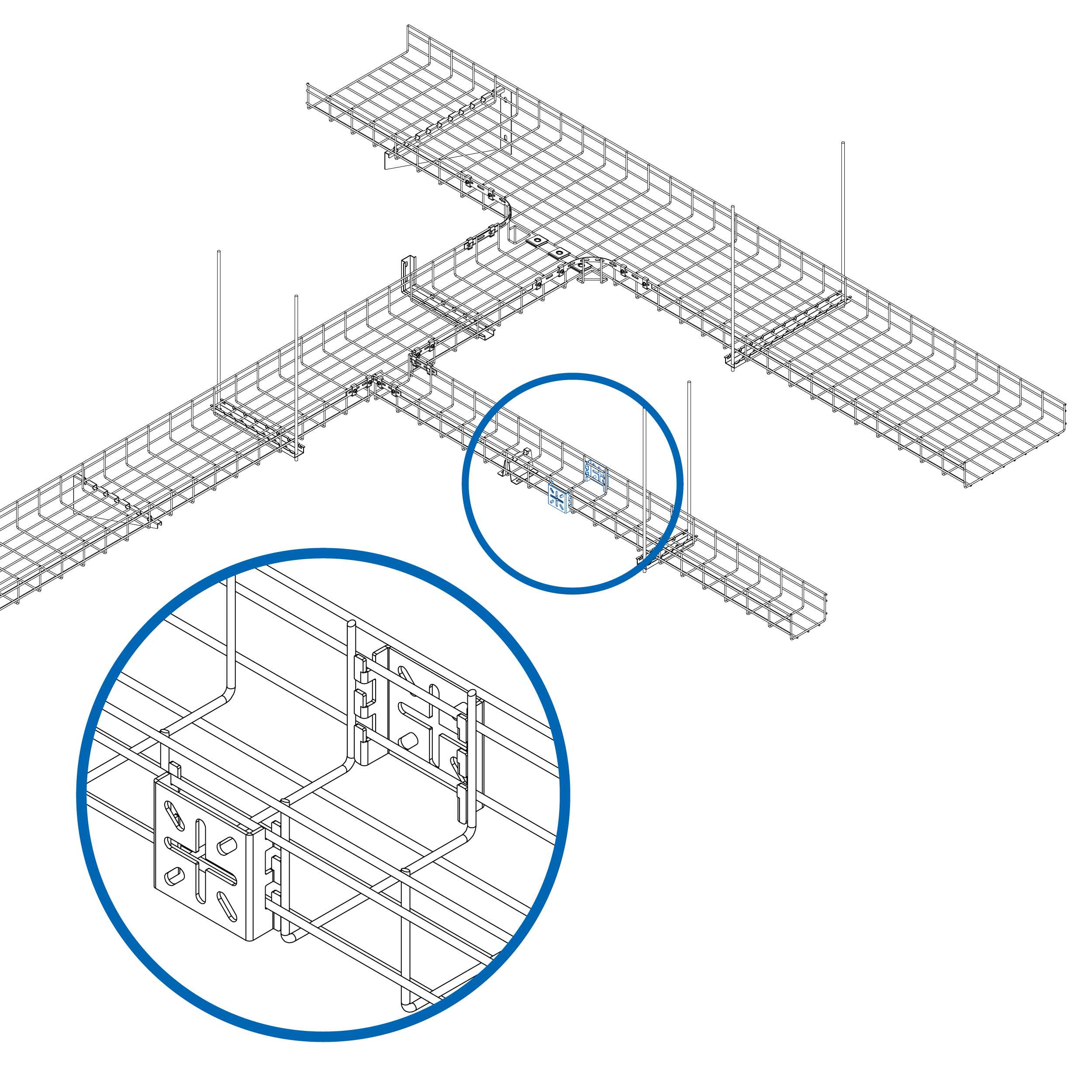 Spider Bracket for Wire Mesh Cable Trays | Eaton
