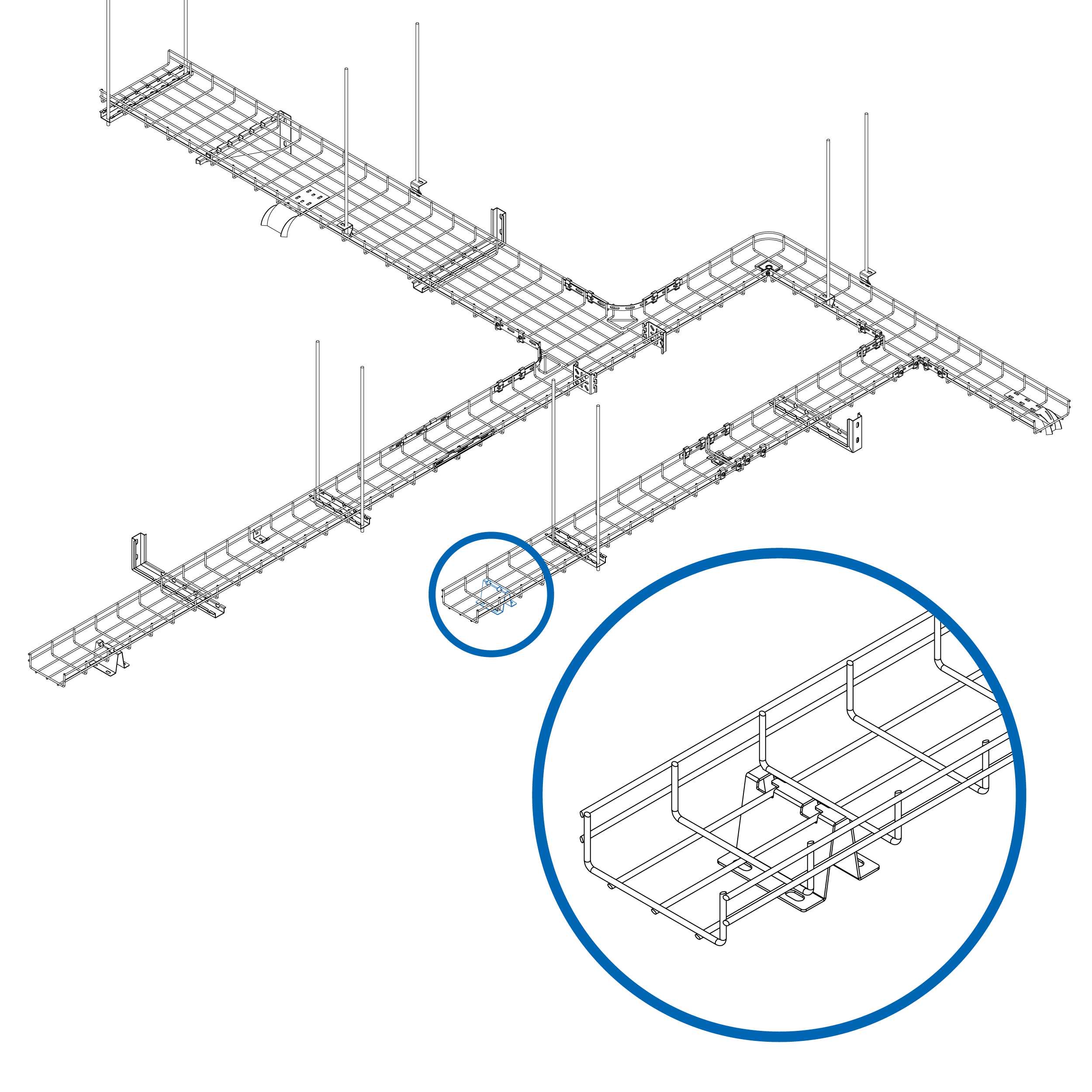 Floor Mount Base Bracket for Wire Mesh Cable Trays | Eaton