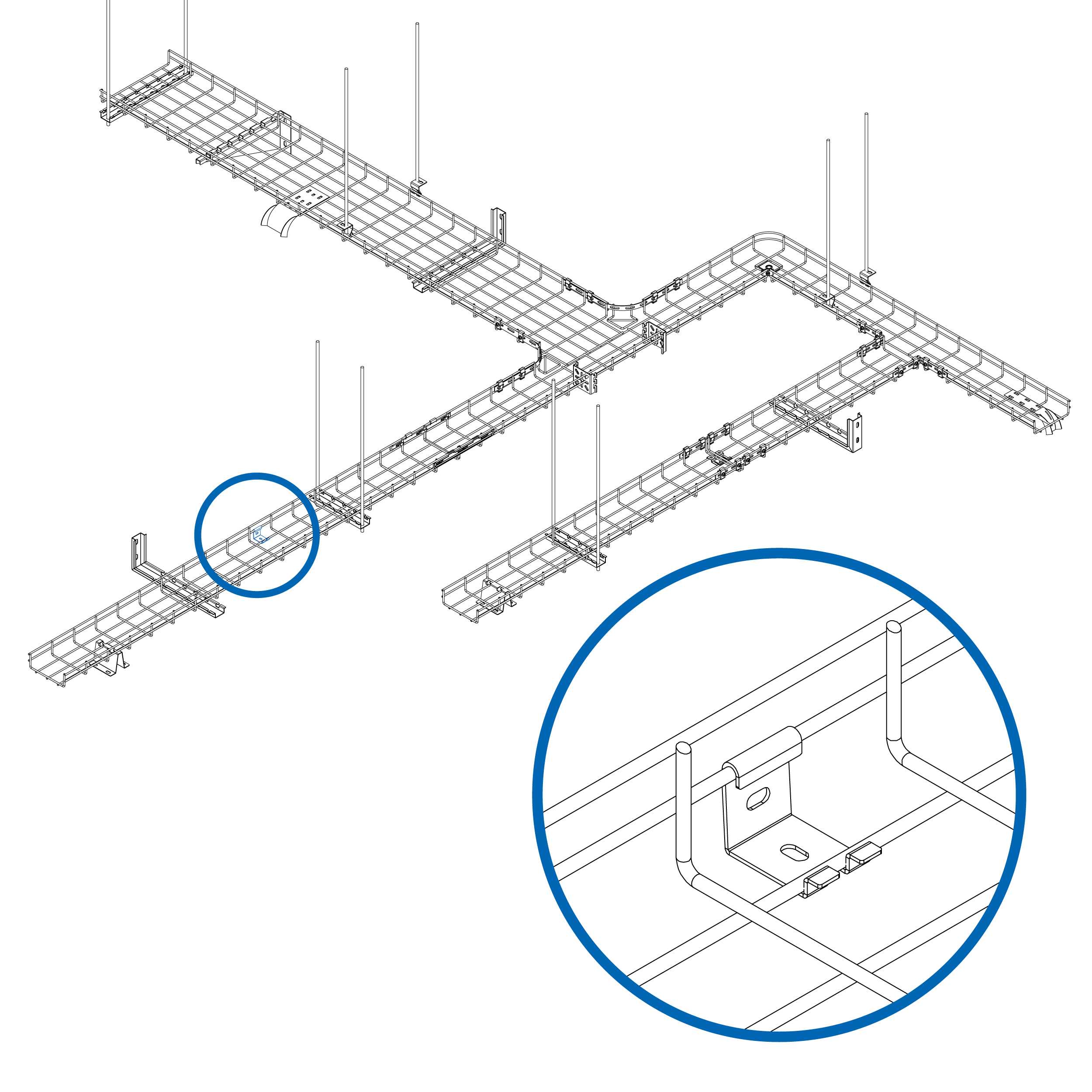 Wall Bracket for Small Wire Mesh Cable Trays | Eaton