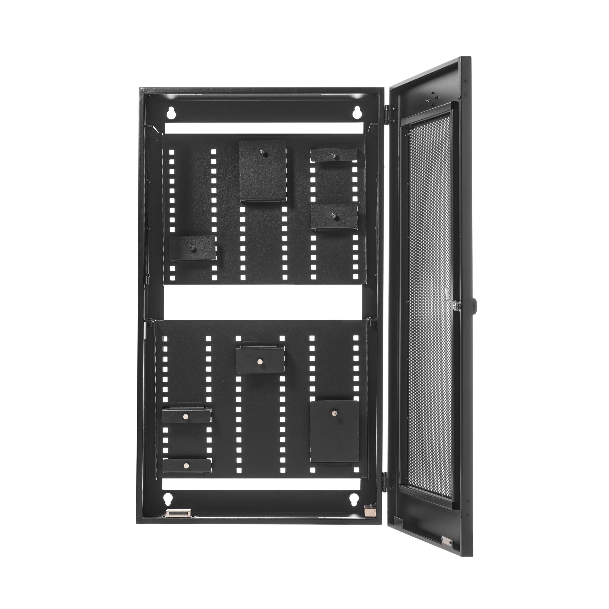 Low-Profile Wall Mount Structured Wiring Enclosure, 5U, Switch-Depth ...