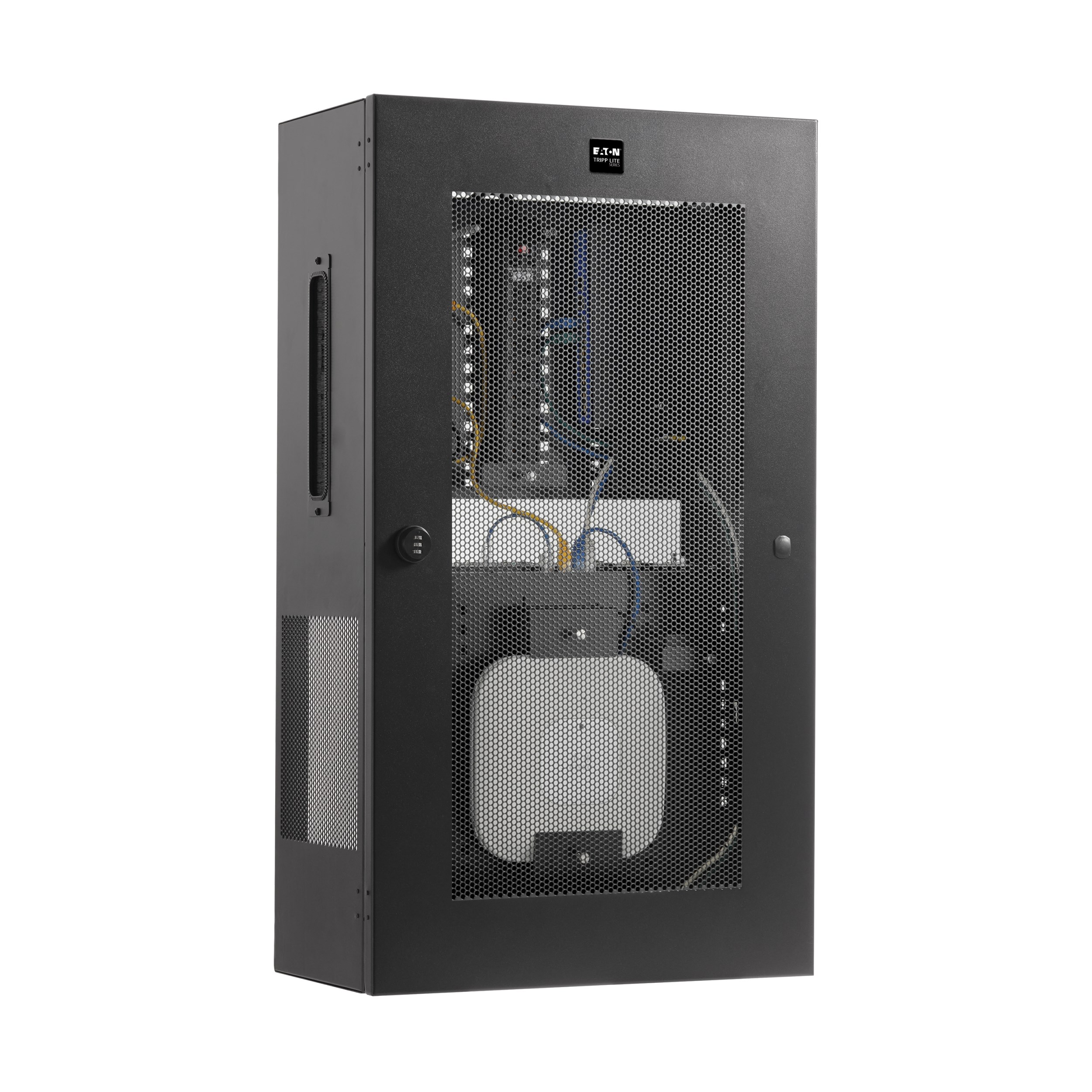 Low-Profile Wall Mount Structured Wiring Enclosure, 5U, Switch-Depth ...