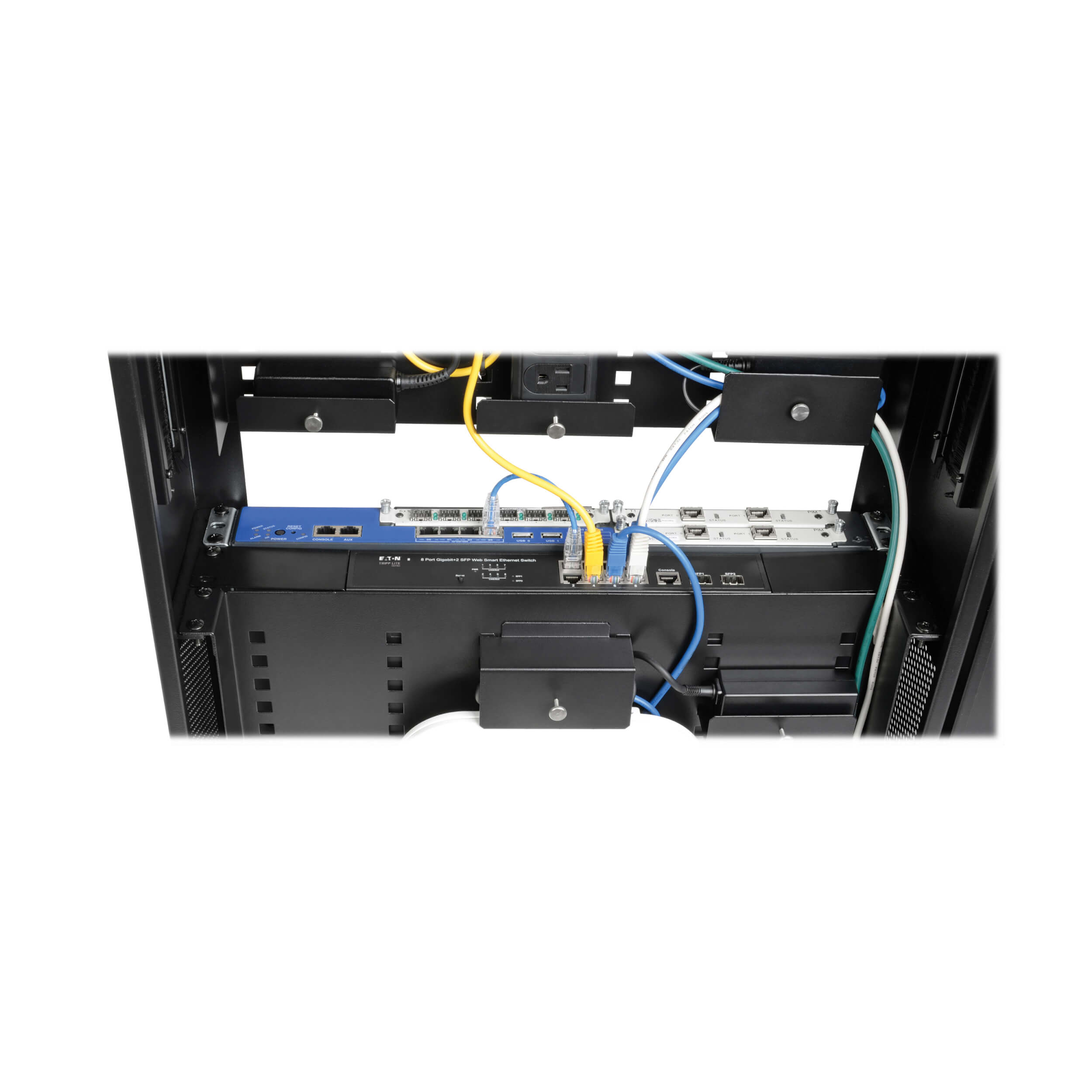 Low-Profile Wall Mount Structured Wiring Enclosure, 5U, Switch-Depth ...