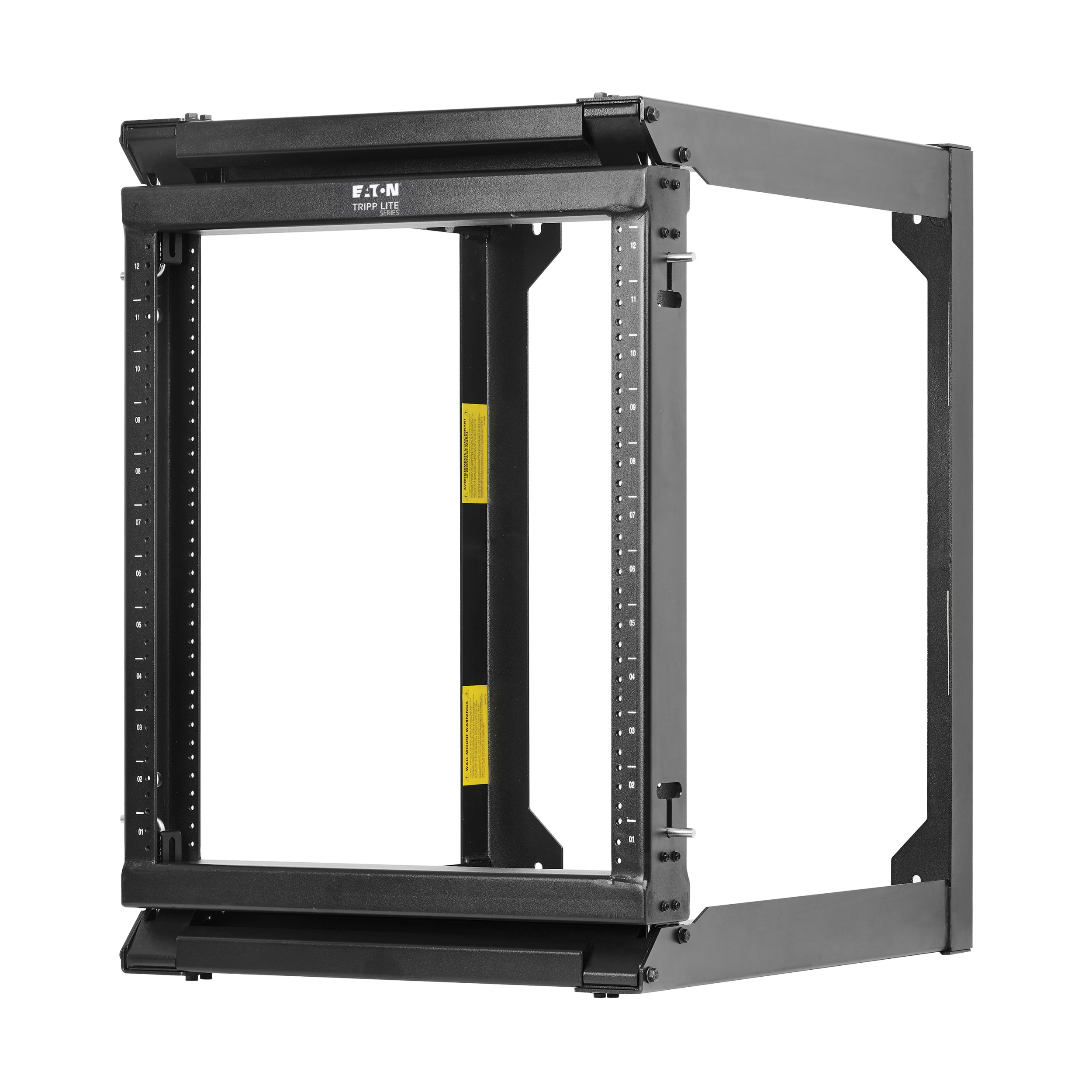 2-Post Wall-Mount Server Rack, 12U, Hinged Front, Heavy Duty | Eaton