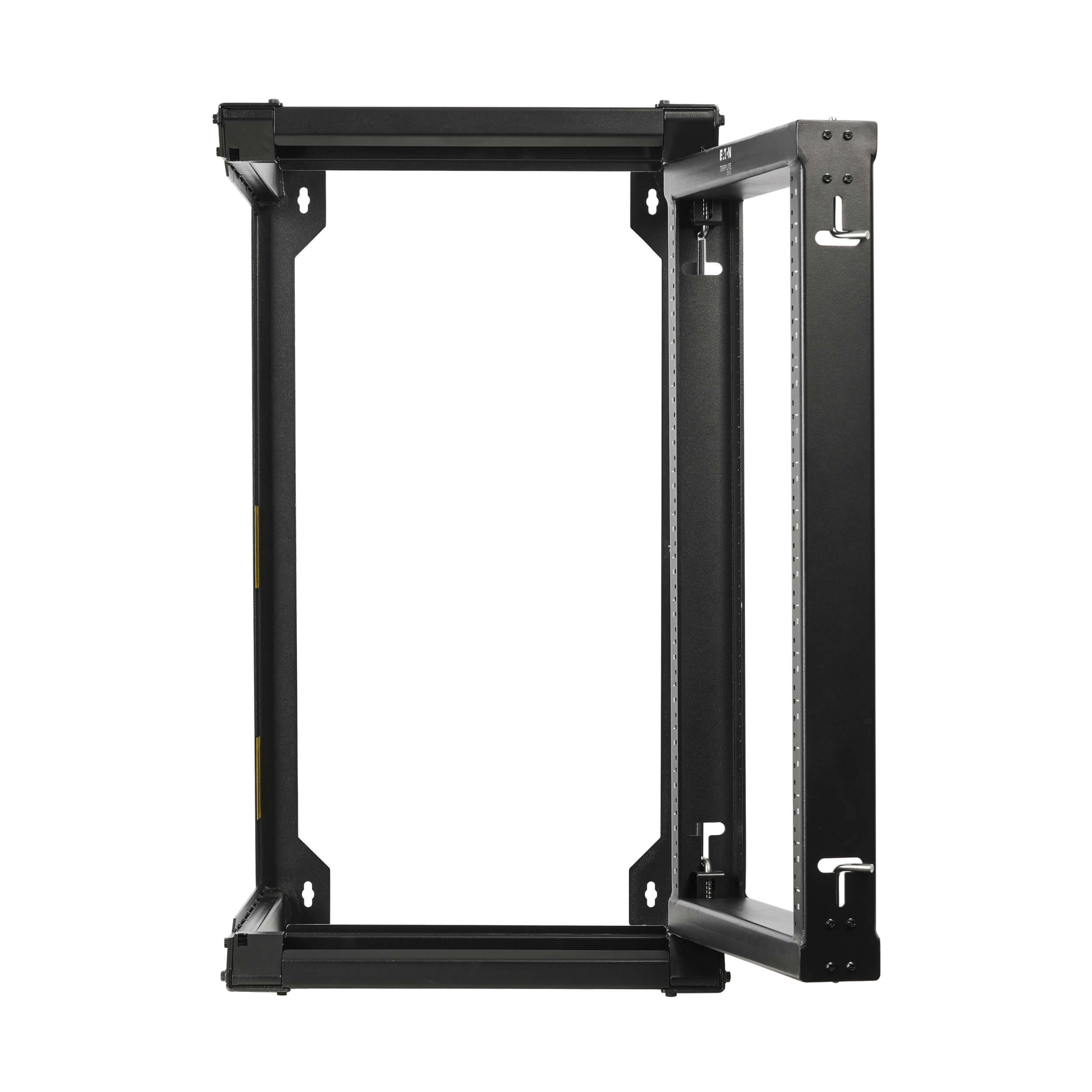 16U 2-Post Open Frame Rack, Hinged Front, Heavy Duty | Eaton