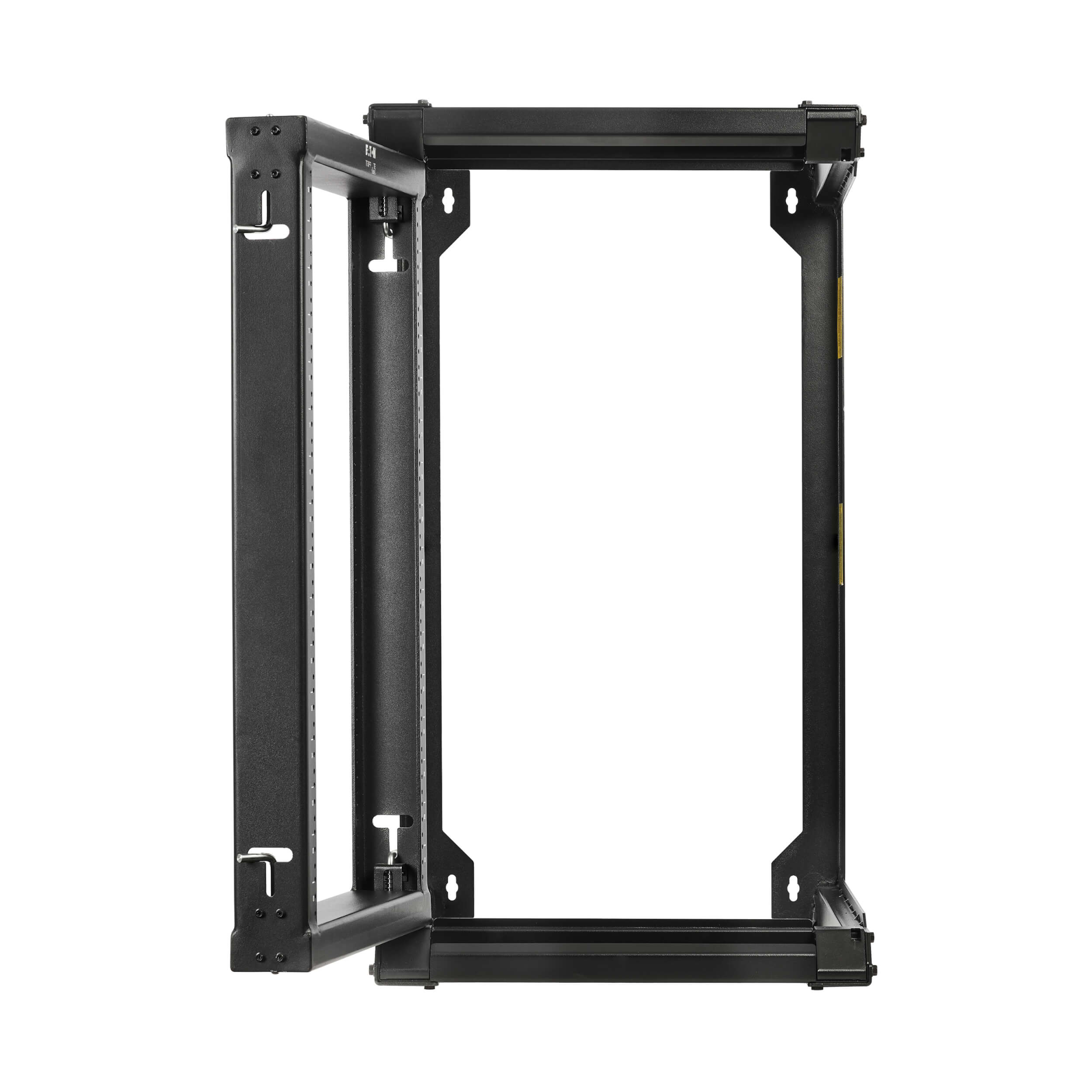 16U 2-Post Open Frame Rack, Hinged Front, Heavy Duty | Eaton