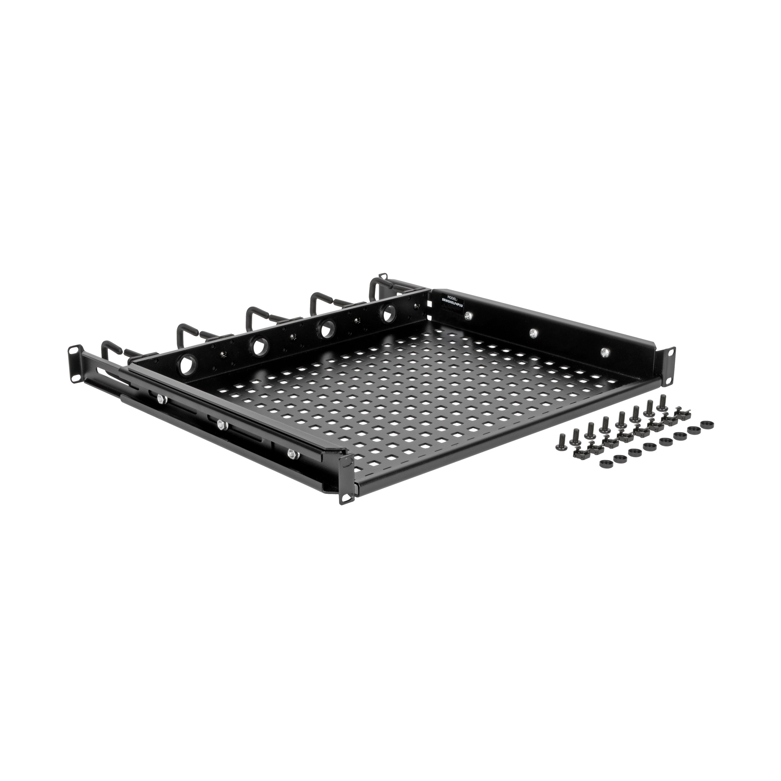 Server Rack Steel Shelf, 1U, Vented, Cable Rings | Eaton