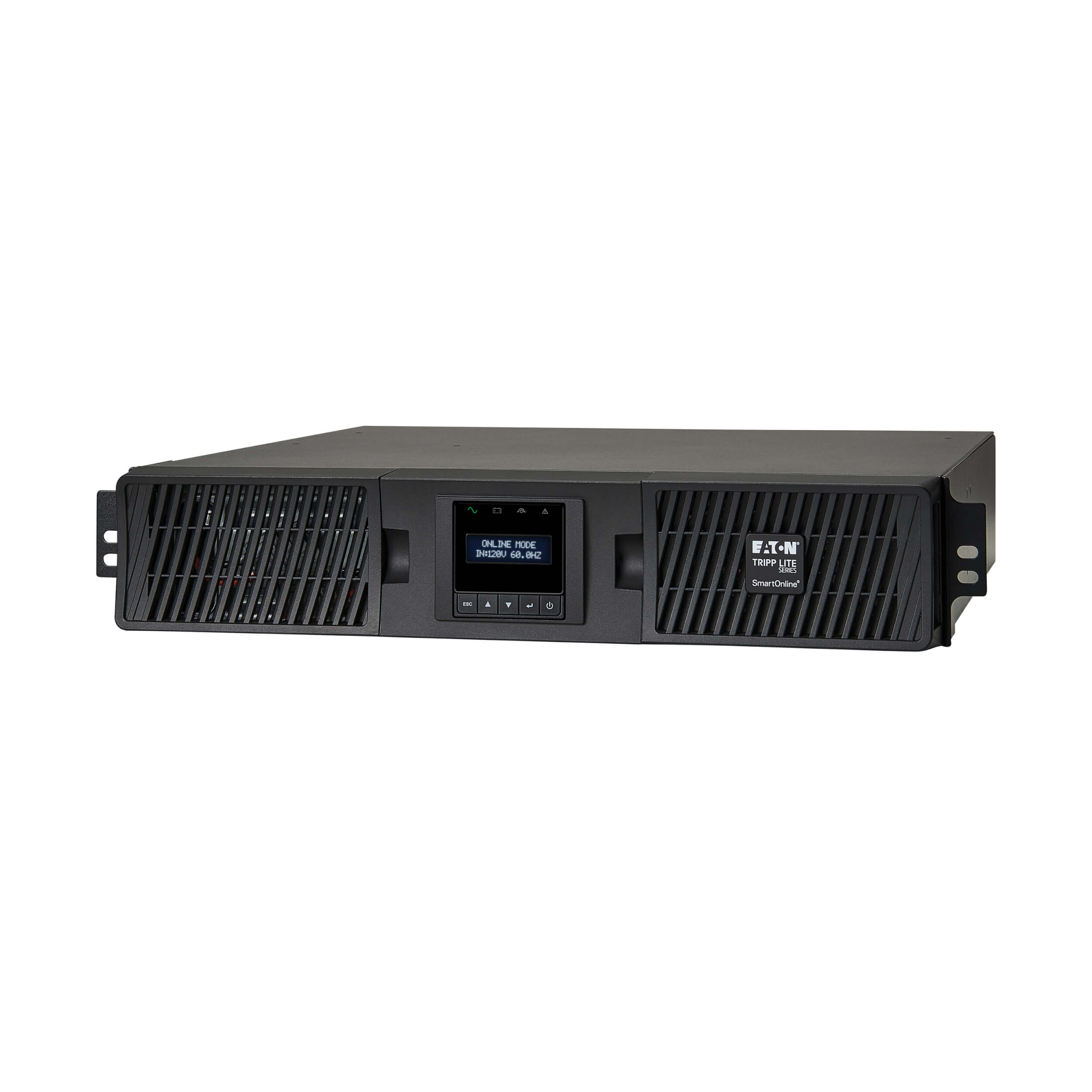 120V 2000VA Tripp Lite Double-Conversion UPS, 7 Outlets, LCD, 2U | Eaton