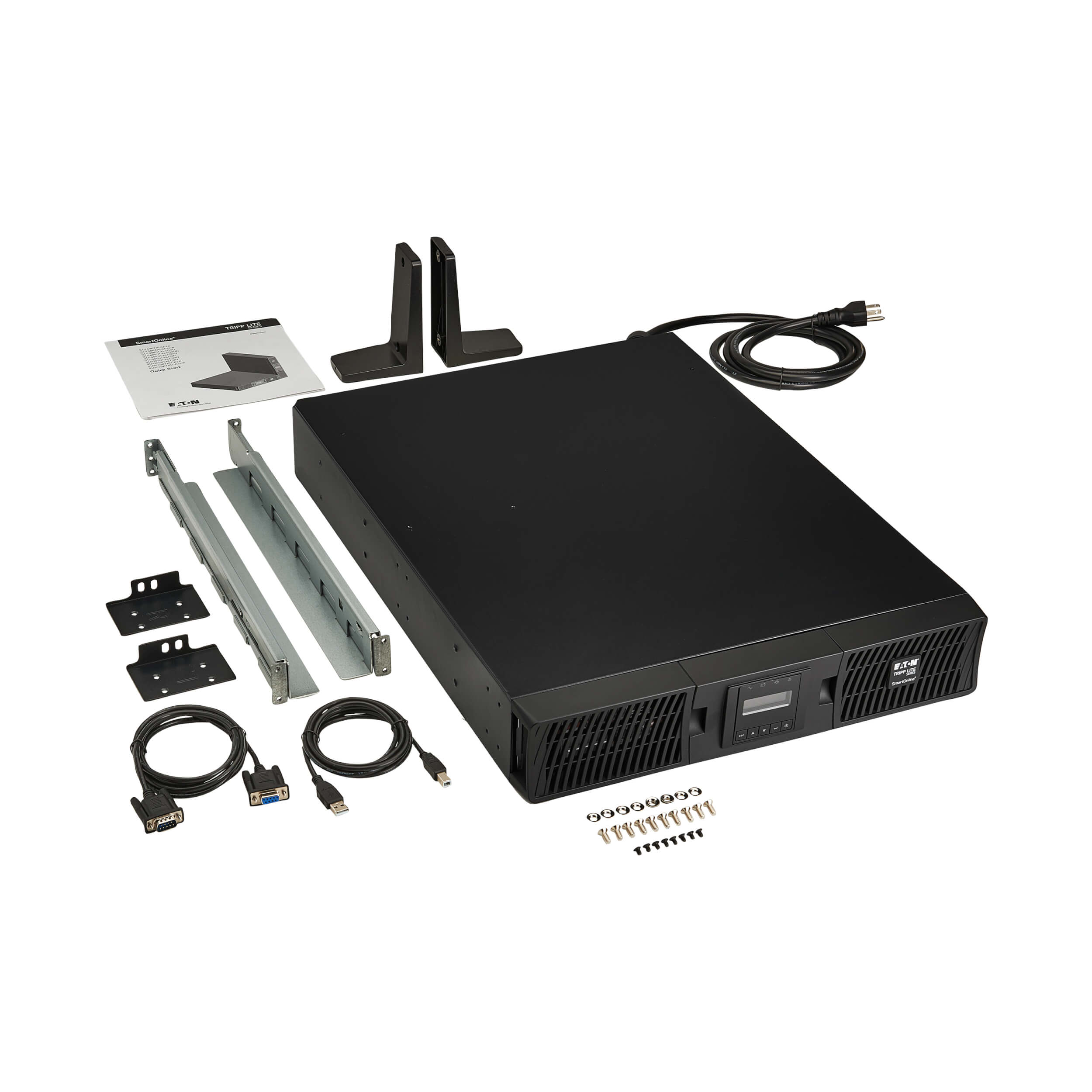 120V 2000VA Tripp Lite Double-Conversion UPS, 7 Outlets, LCD, 2U | Eaton