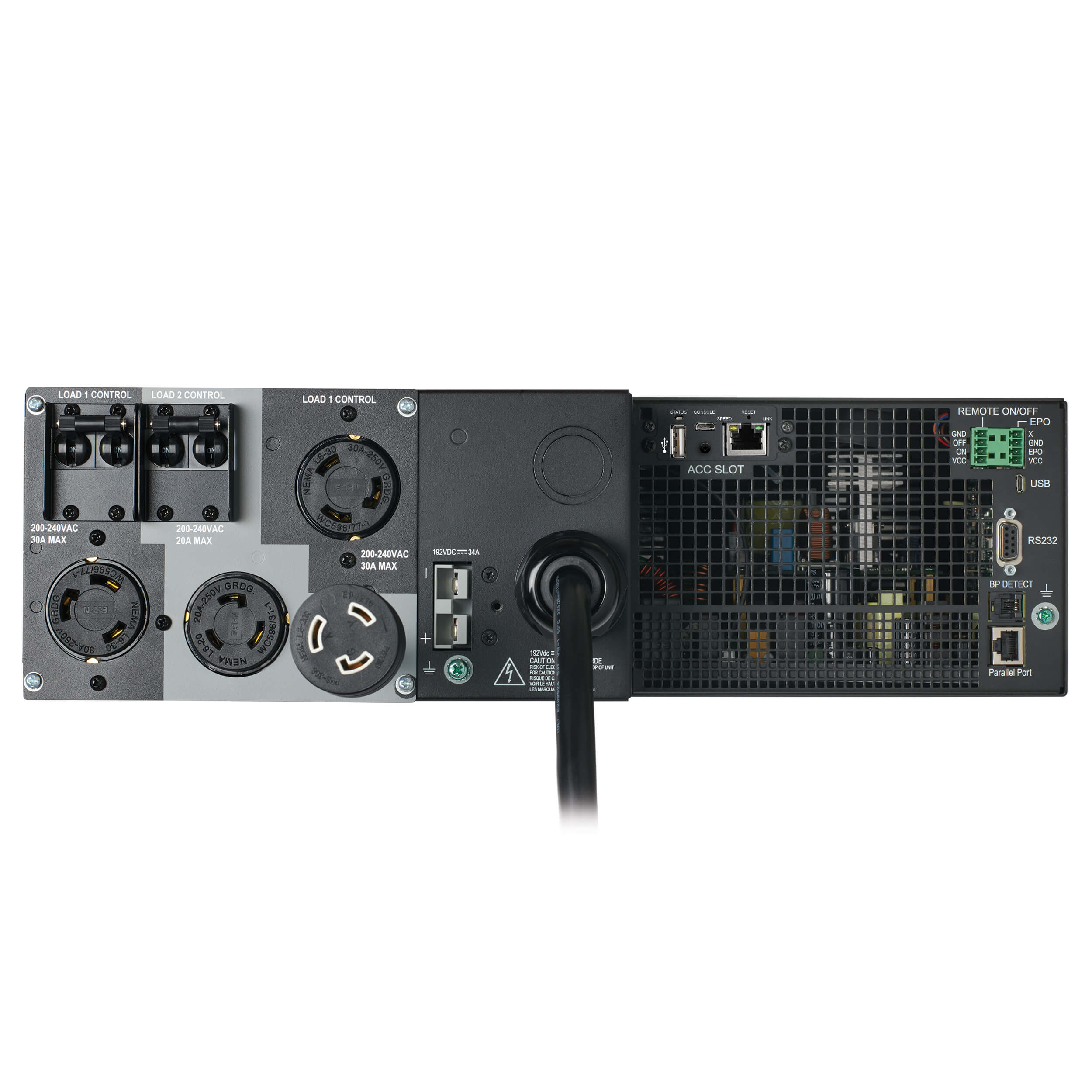 On-Line UPS System, 208/240V 5000VA 5000W, L6-20R/ L6-30R, 3U | Eaton