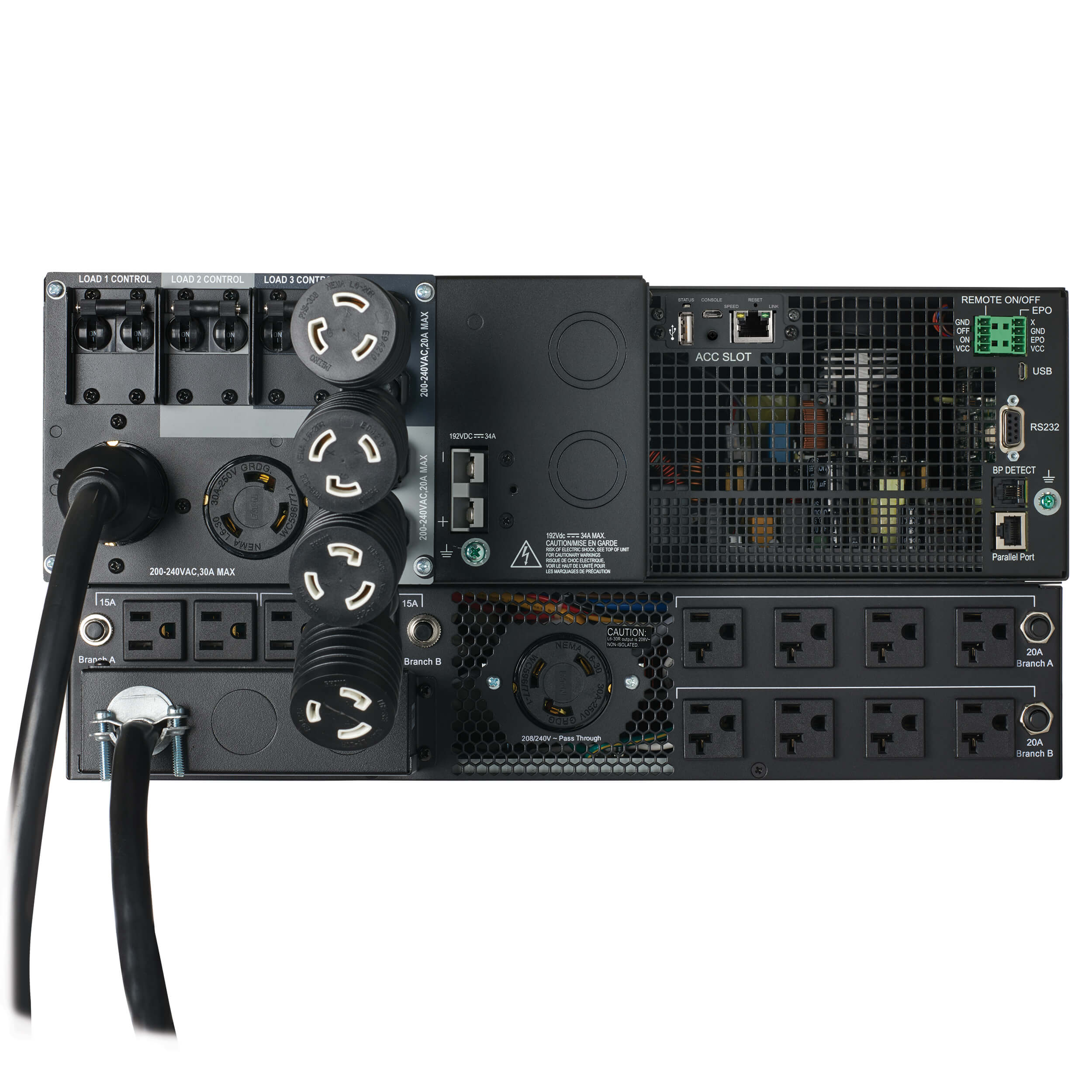 On-Line UPS System, 208/240V 6000VA 6000W, Step-Down Transformer, 5U ...